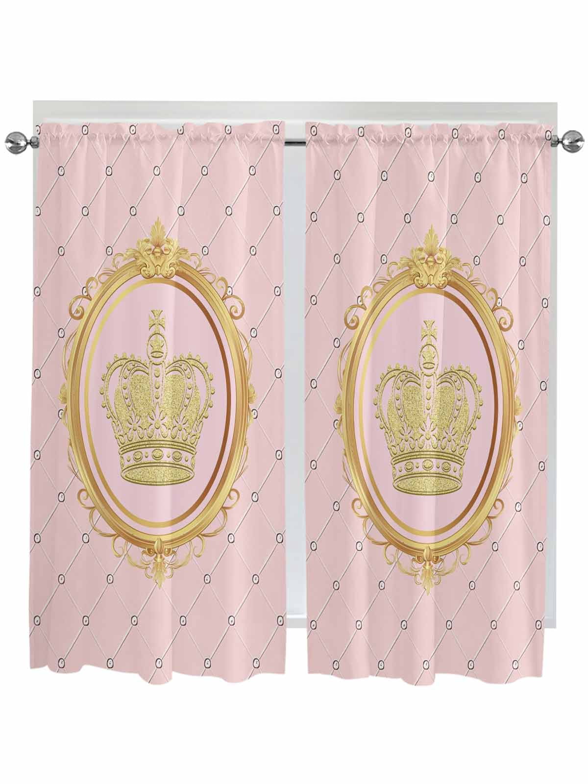 Living Room Curtains 72 Inches length, Golden Crown Window Treatment ...