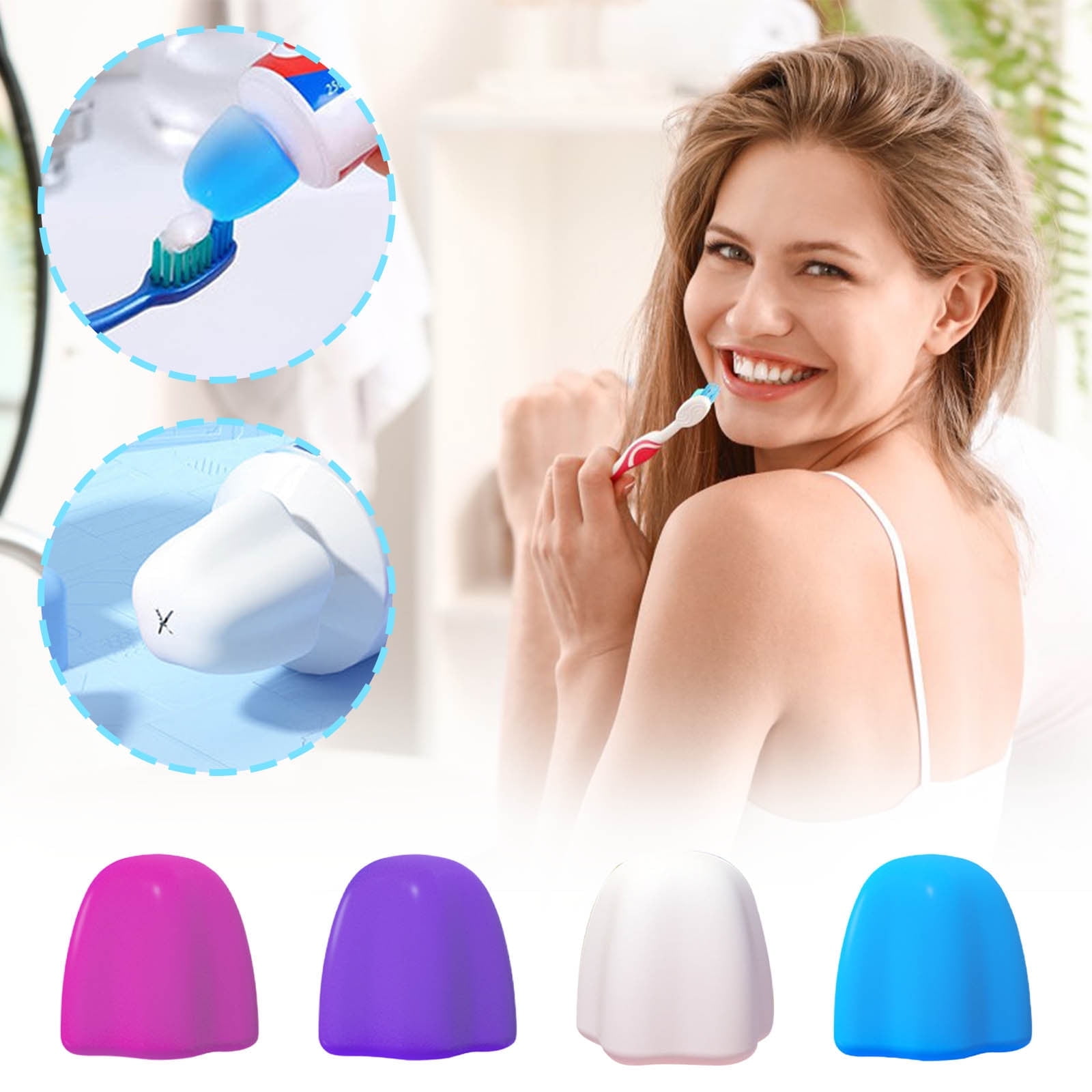 Living Room Decor No Cap Toothpaste Cap Colorful Color Self-Sealing ...