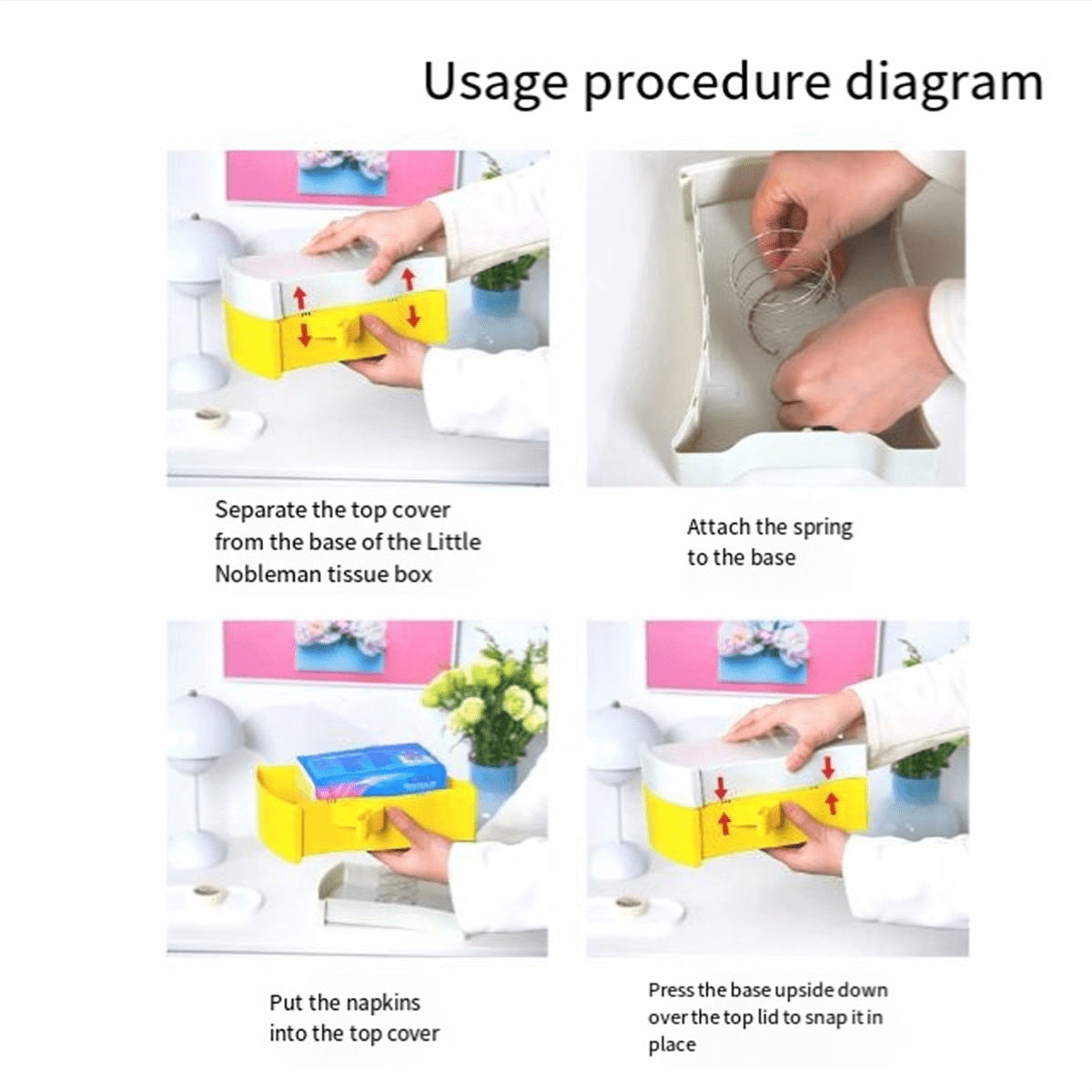 Living Room Desktop Toilet Tissue Box Custom with Elastic Support Wall ...