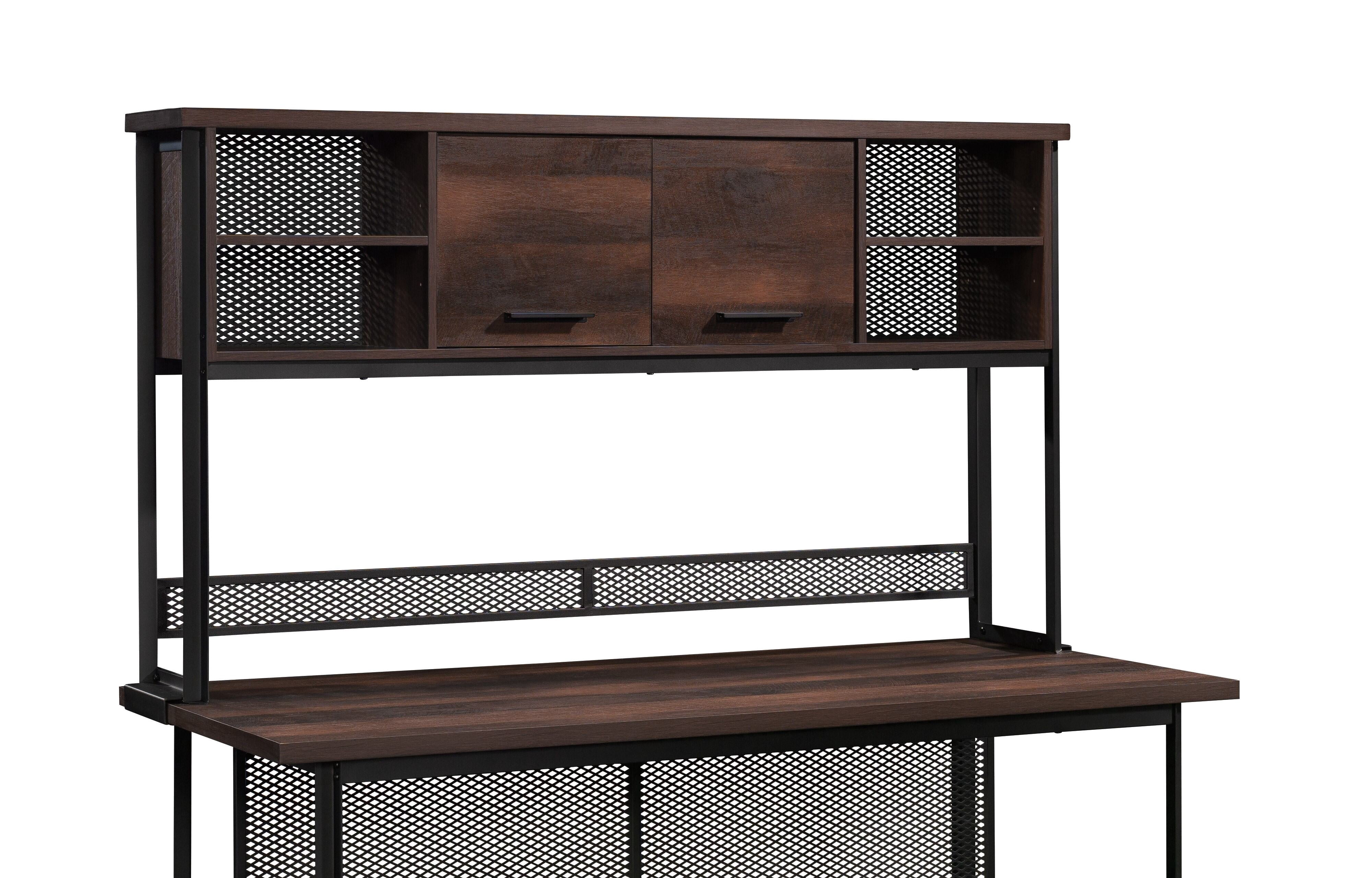 Living Room Display Shelves, Hutch, Brown finish, Brown Living Room ...