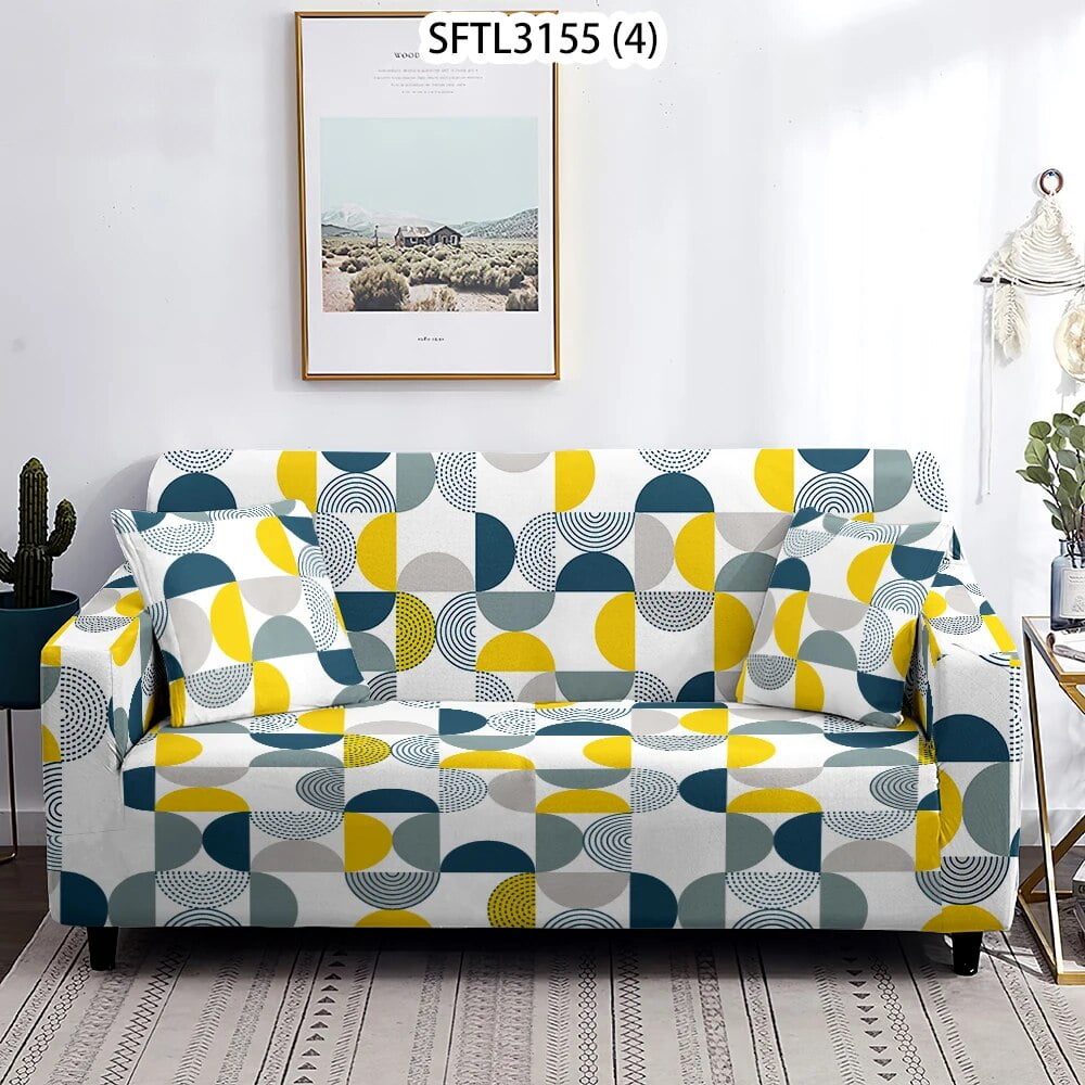 Living Room Flower leaf sofa Stretch Sofa Cover Modern Combination ...