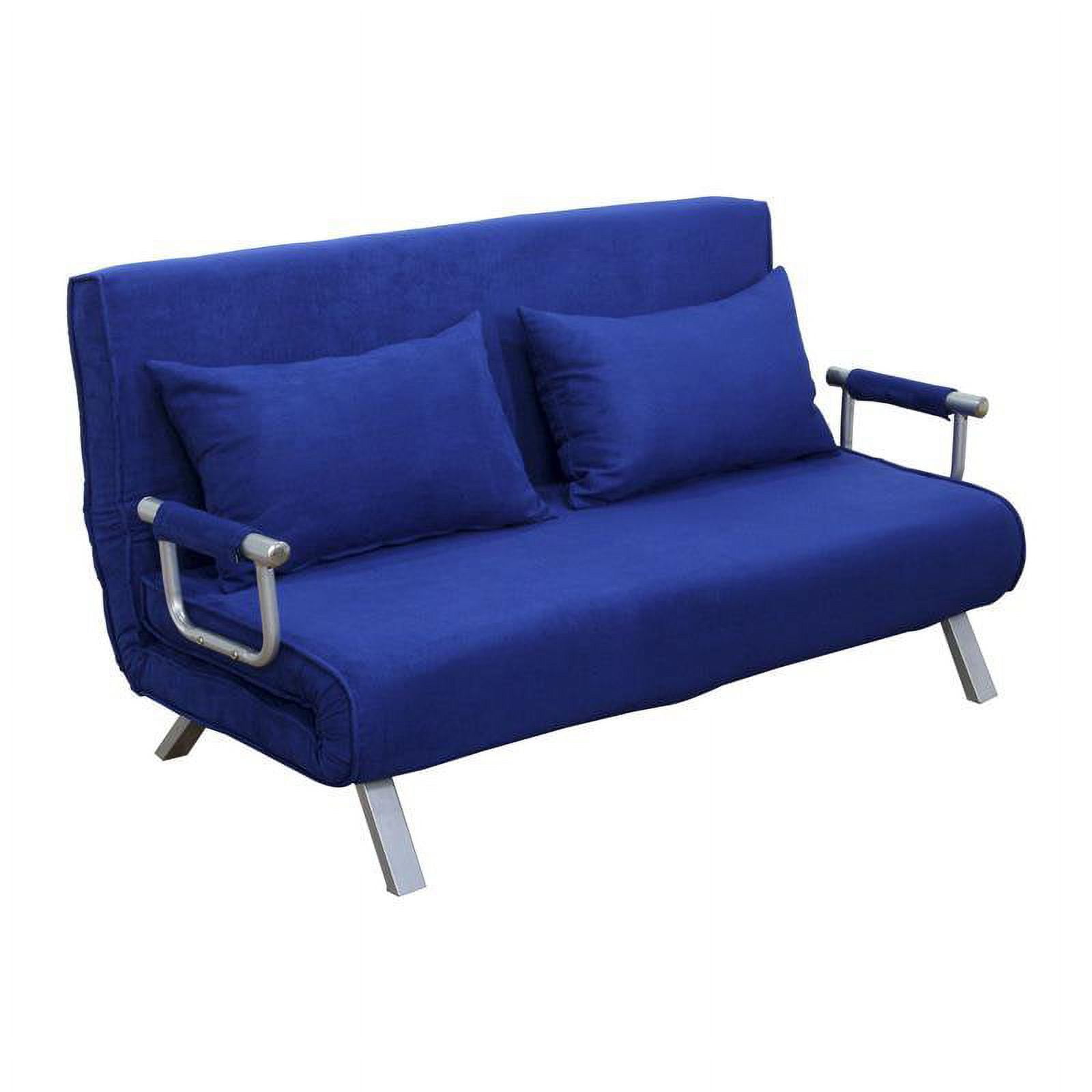 Living Room Folding Futon Bed - Blue - Walmart.com
