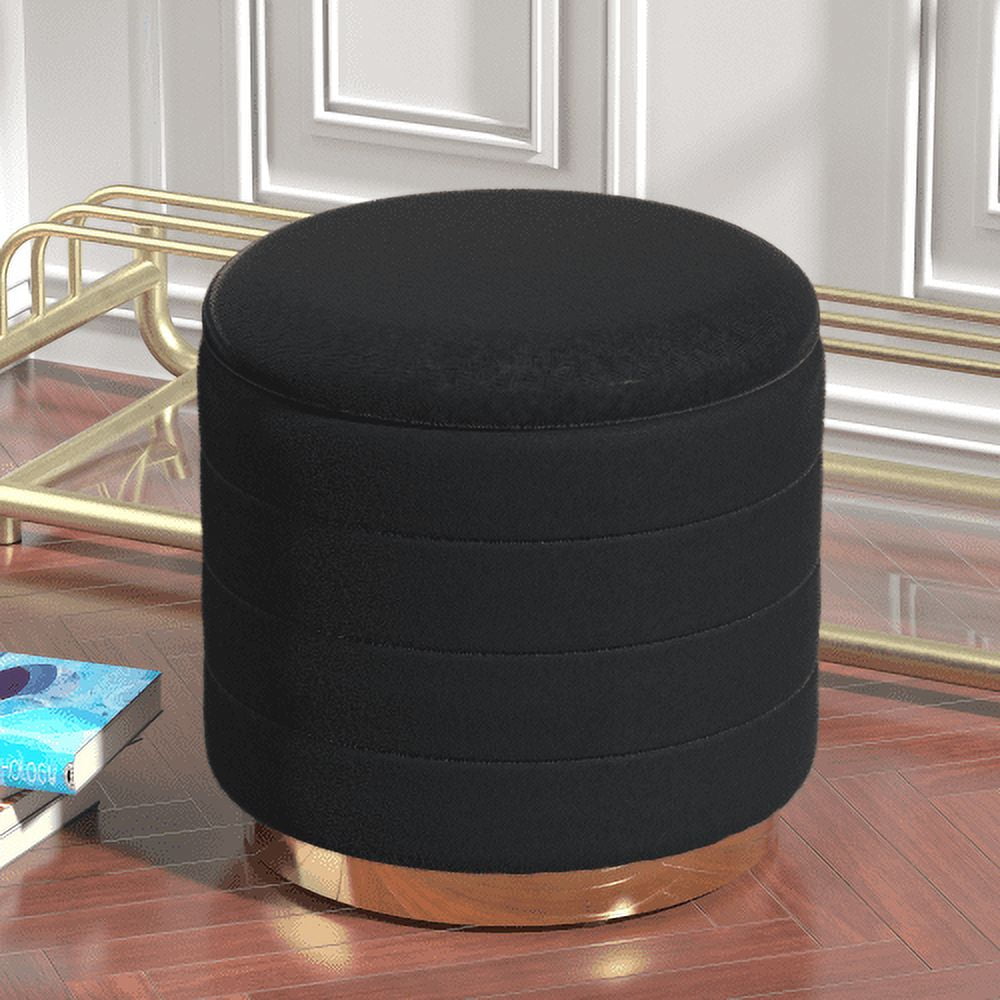 Living Room Furniture Round Pouf Modern Velvet Storage Cloud Ottoman ...