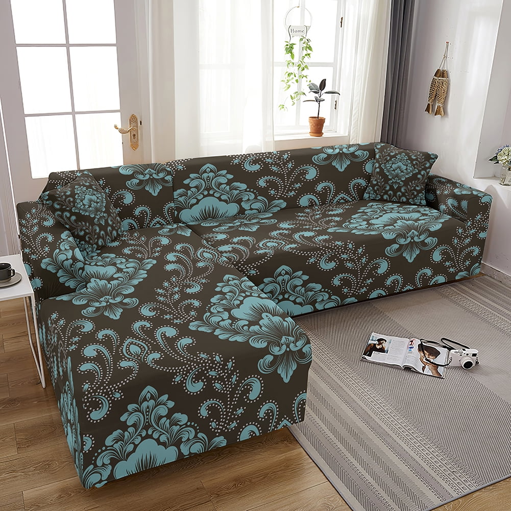 Living Room Geometric Sofa Cover Stretch Marble Sofa Cover Cushion ...