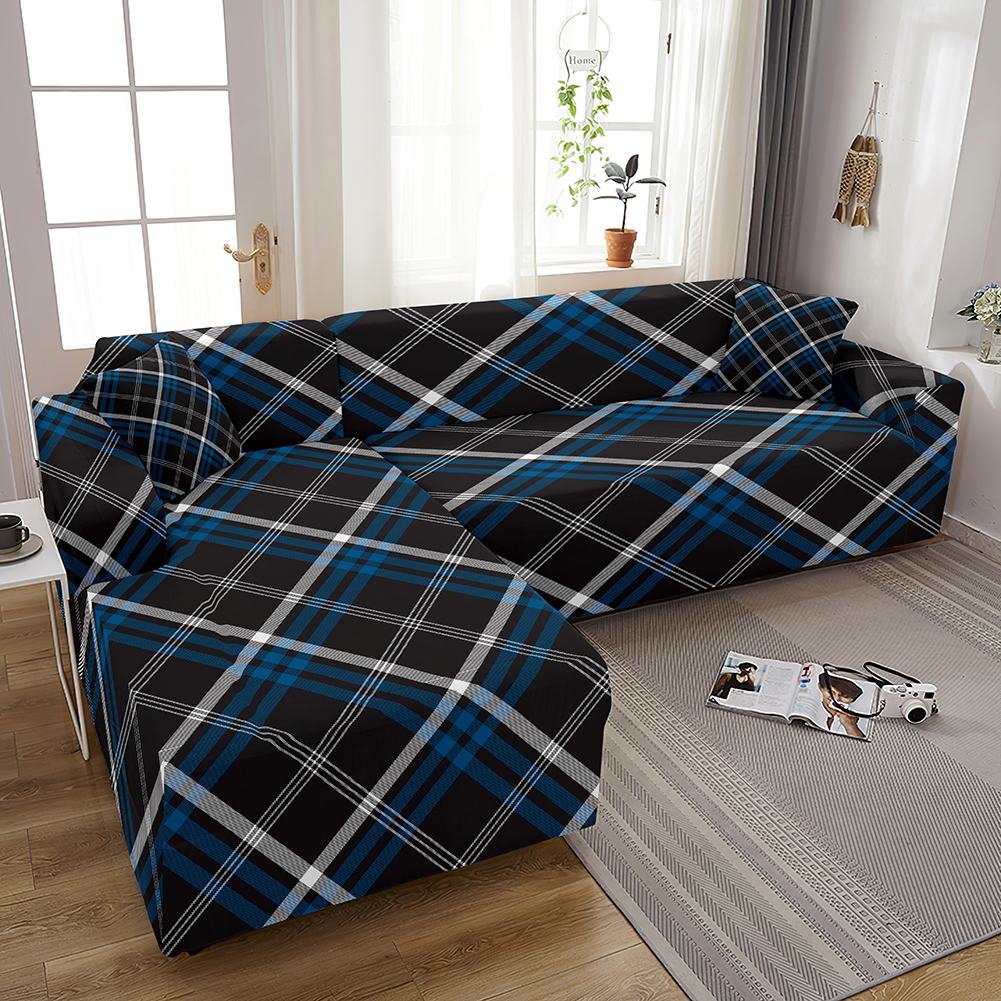 Living Room Geometric Sofa Cover Stretch Marble Sofa Cover Cushion ...