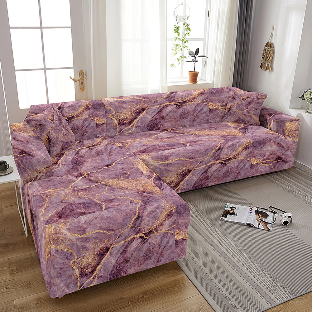 Living Room Geometric Sofa Cover Stretch Marble Sofa Cover Cushion ...