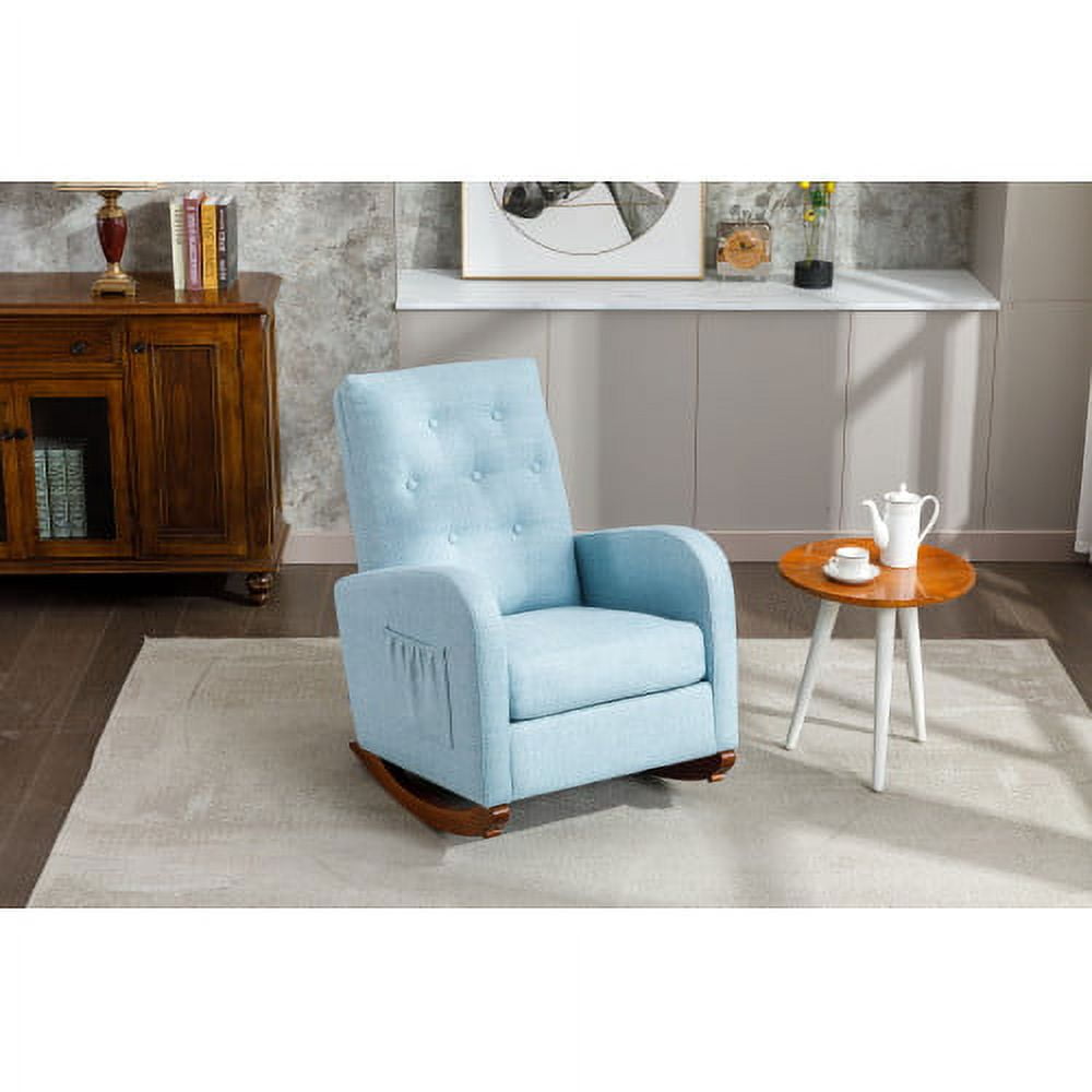 Living Room High Back Rocking Chair Nursery Chair, Comfortable Rocker ...