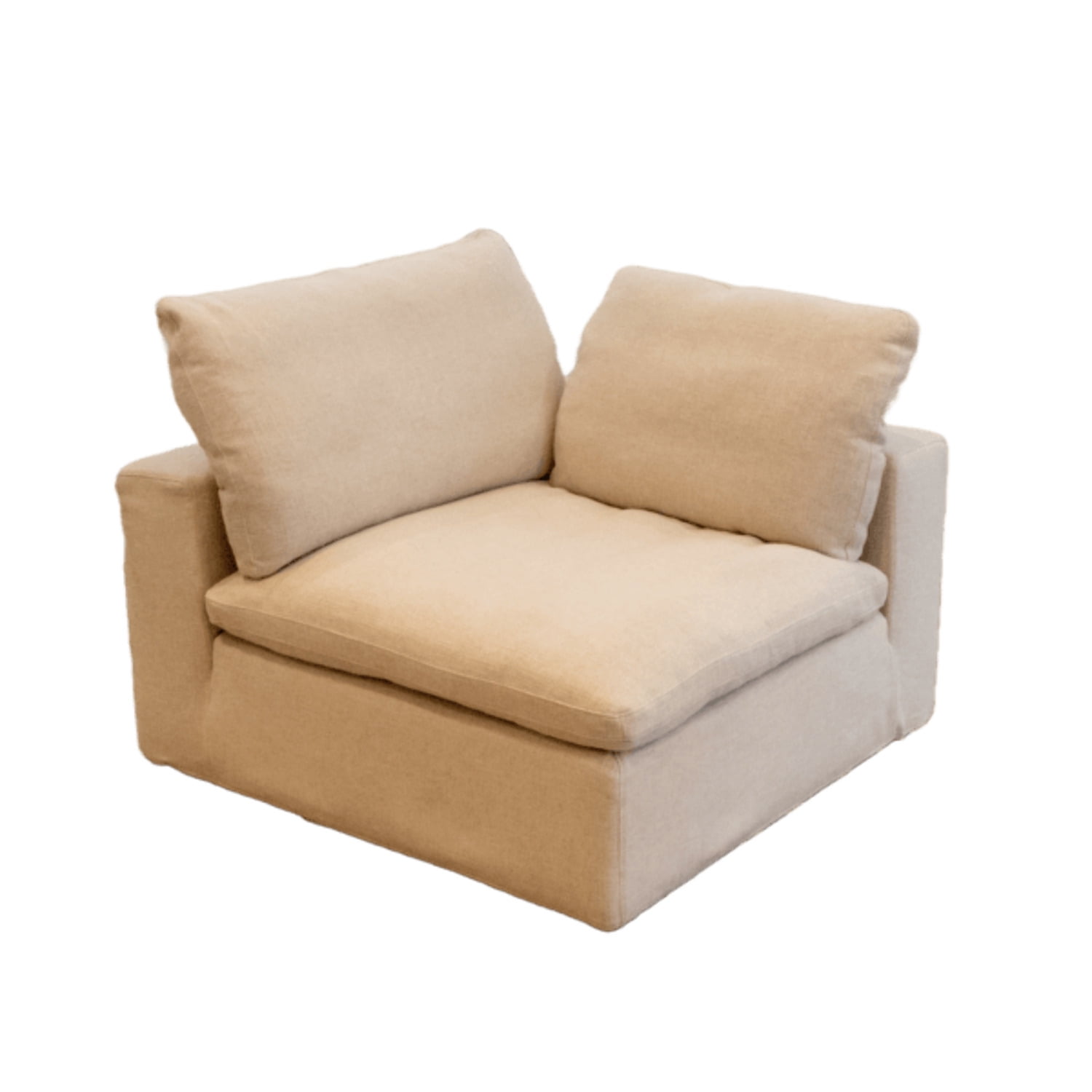 Living Room Modular Corner Wedge Sofa, 1 Pc Fabric Upholstered Corner ...