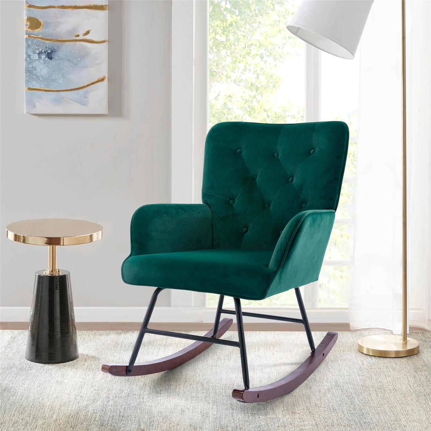 Living Room Patio Rocking Chair, Modern Rocker Chair Nursery Armchair ...