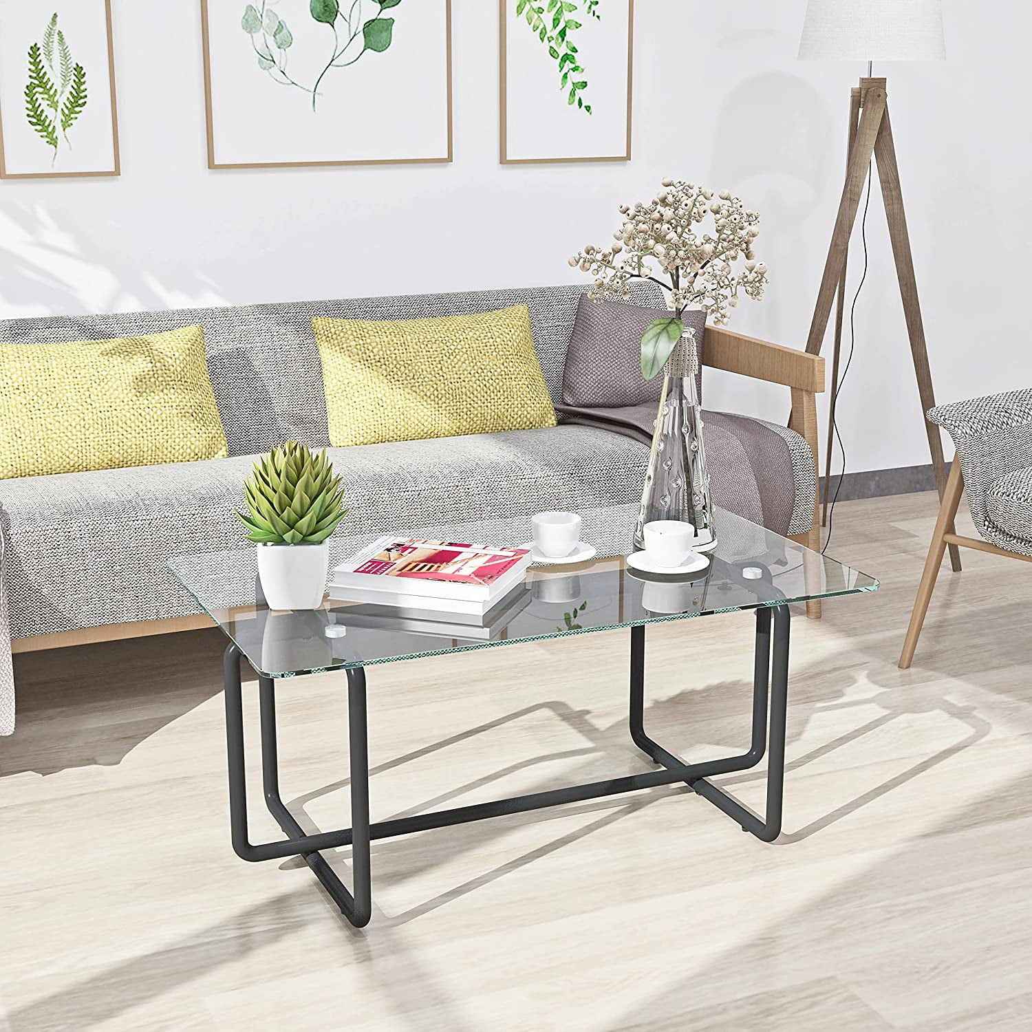 Living Room Rectangle Coffee Table, Minimalist Design Tea Table ...