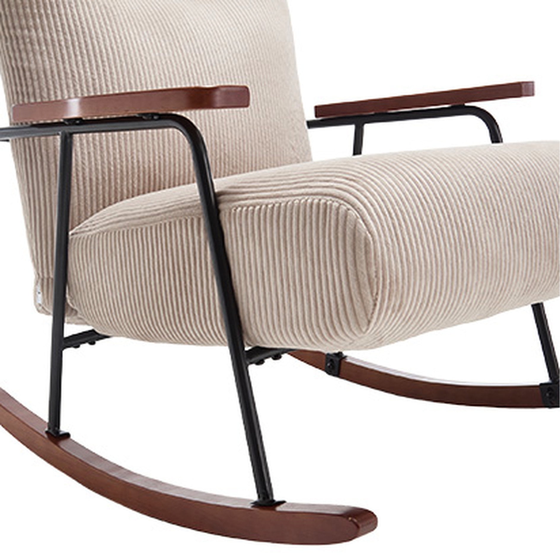 Living Room Rocking Arm Chair | Slightly Tilted Back for Laid - back ...