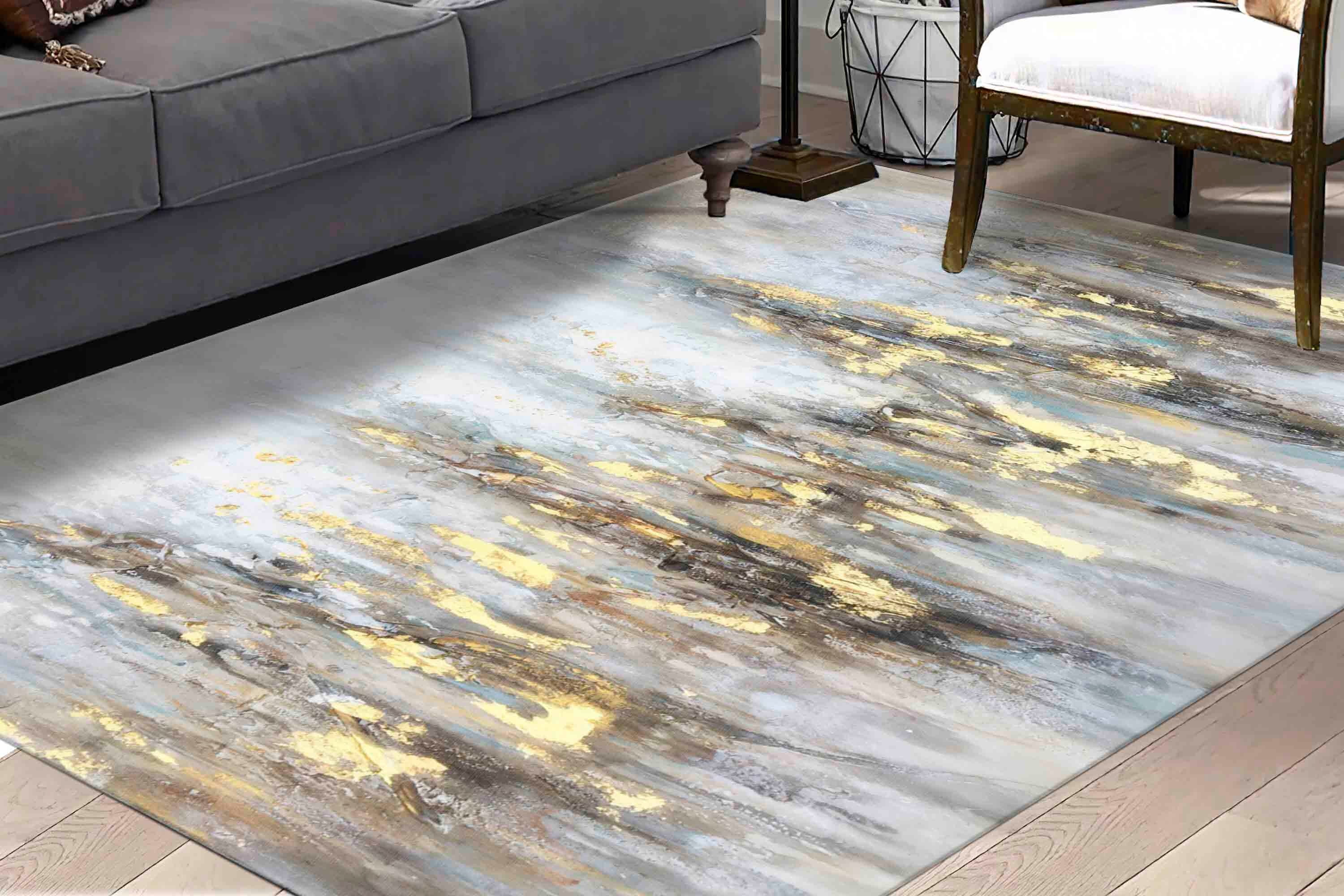 Living Room Rugs, Soft Tones And Gold Rugs, Contemporary Rug, Runner ...