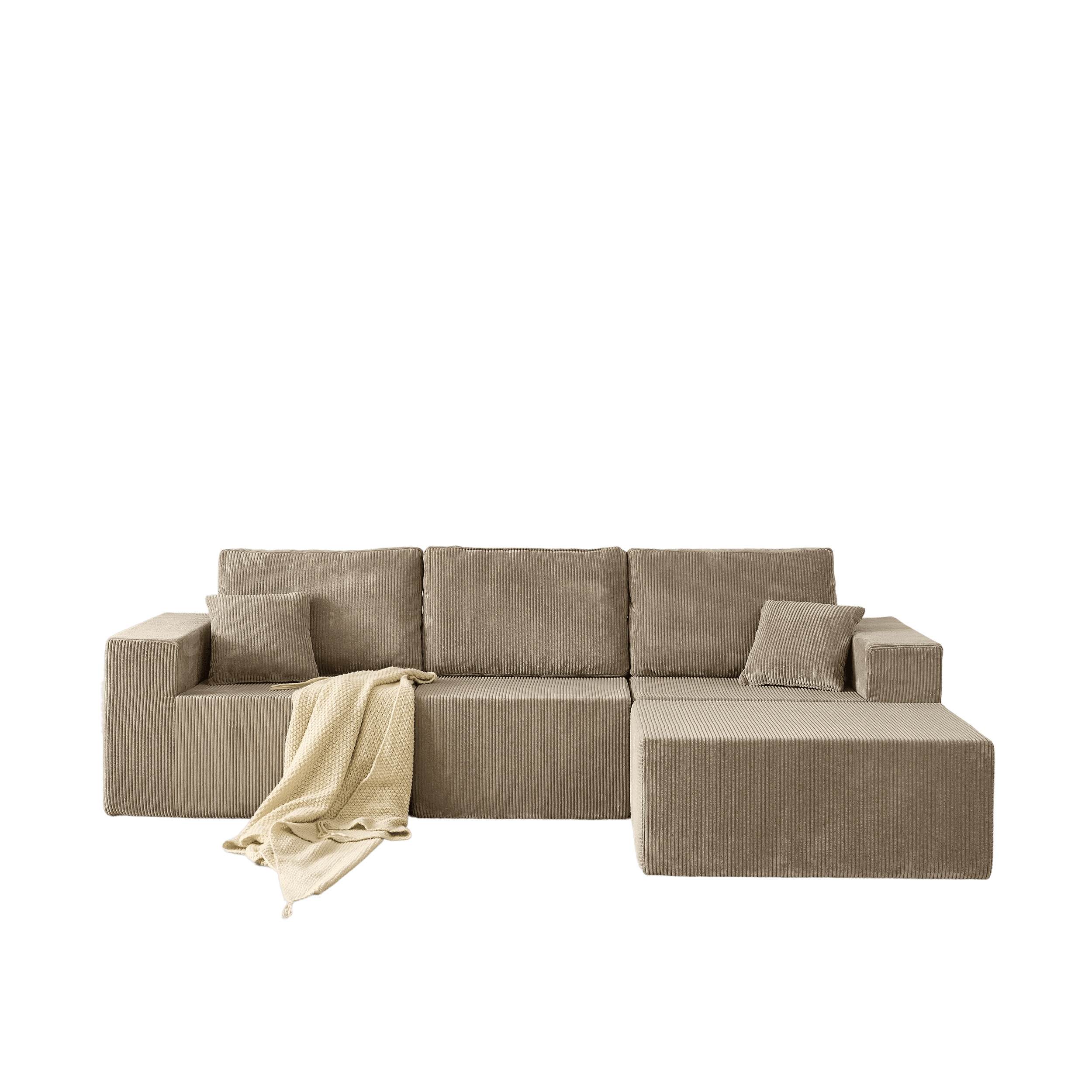 Living Room Sofas 110" Cloud Modular Sectional Sofa,Boneless Couch, No ...