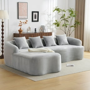 GDF Studio Luxury 122" Extra Large Sectional Sofa, 4 Seater Curved ...