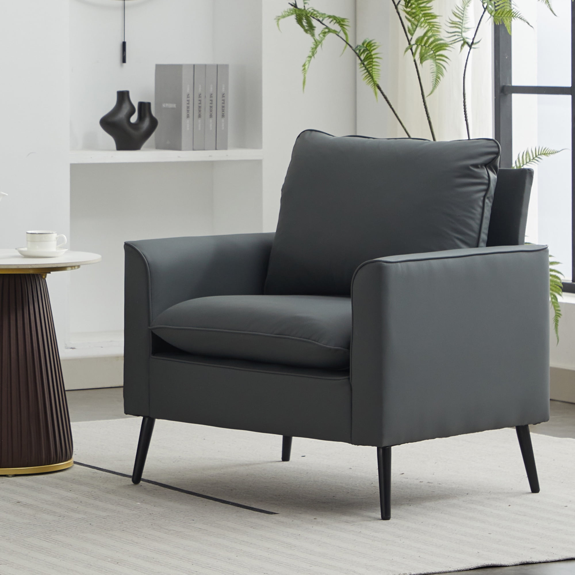 Living Room Sofas TS Cat paw leather upholstered sofa 1PC gray,Nordic ...