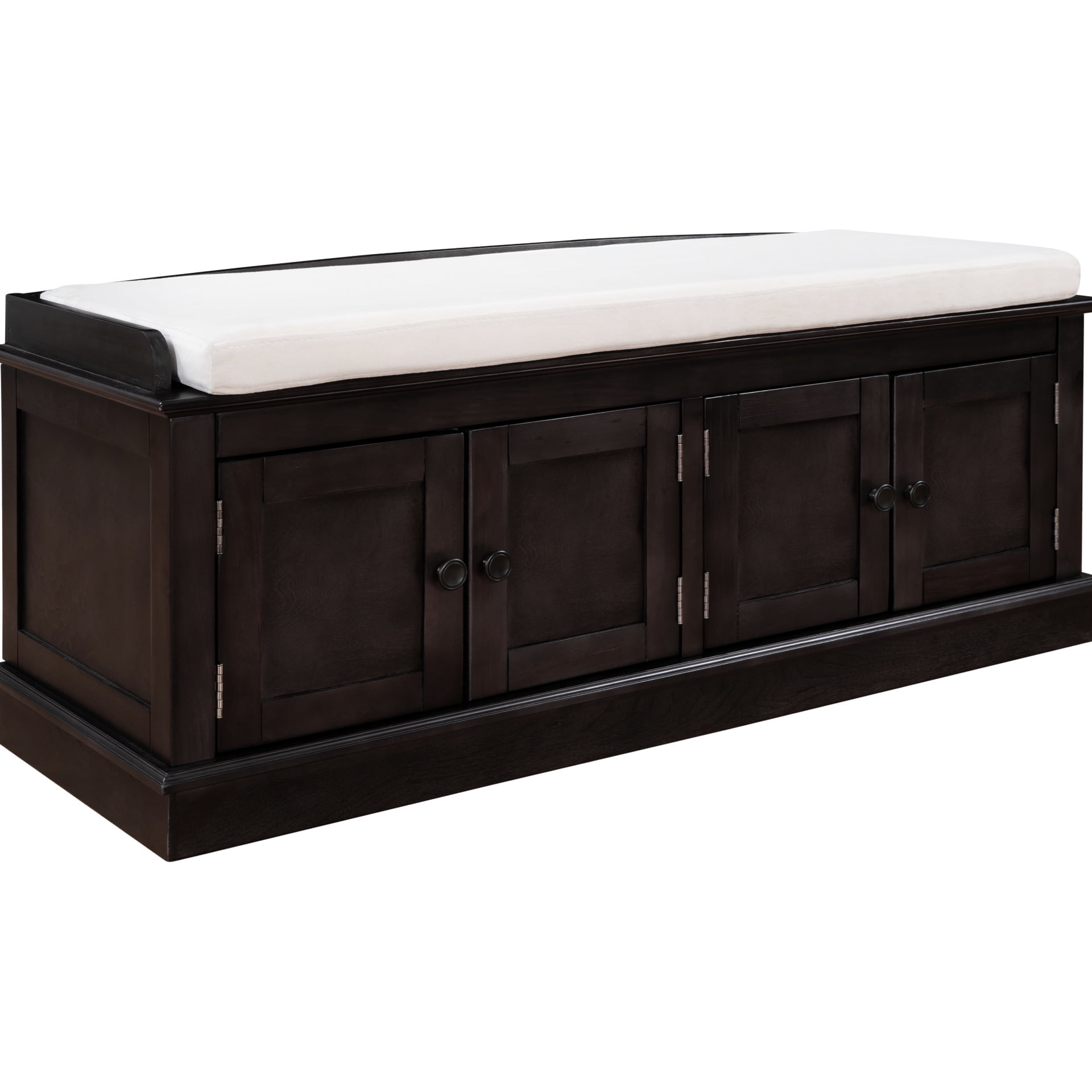 Living Room Storage Bench With 4 Doors, - Comfortable Seat Detachable ...