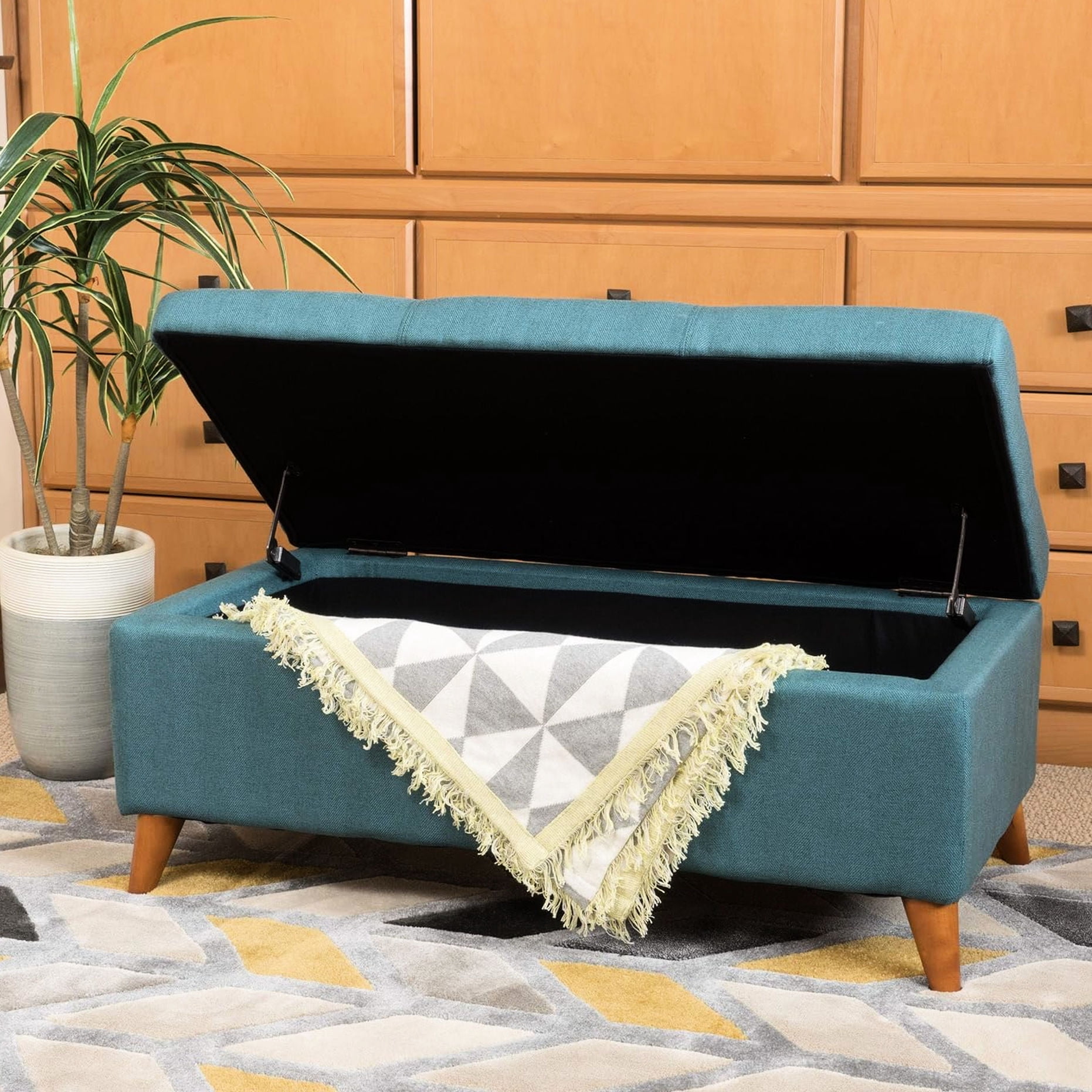 Living Room Storage Ottoman | Lift-Top for Keeping Board Games | Made ...