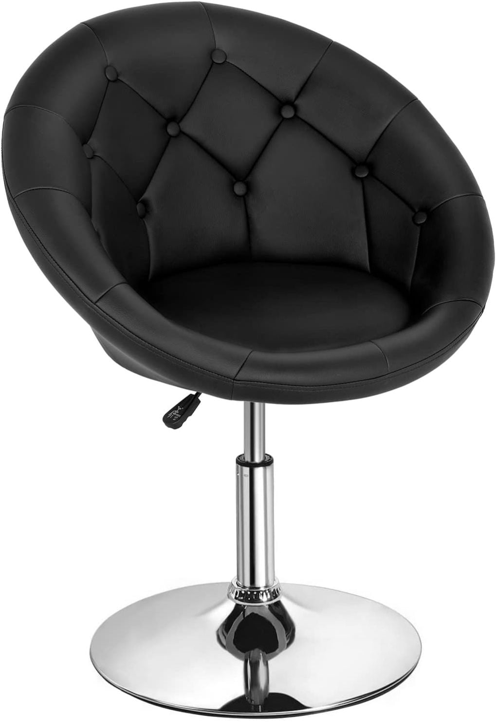 Living Room Vanity Chair Makeup Chair Swivel Accent Chair Round Back ...