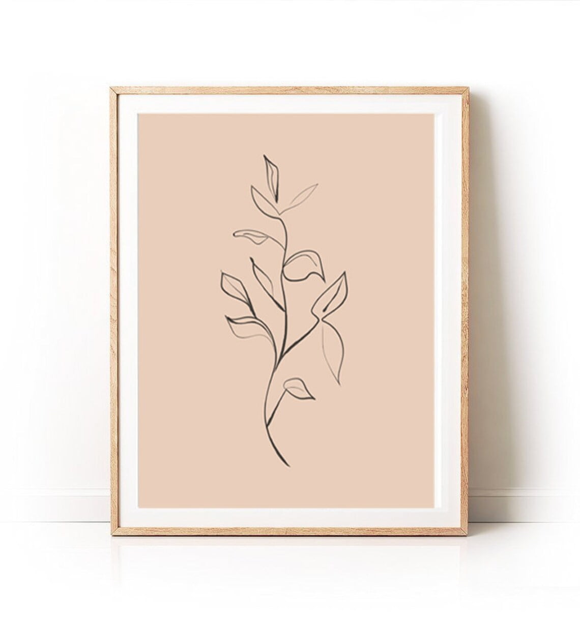 Living Room Wall Art, Neutral Colour, One Line Drawing, Line Drawing ...