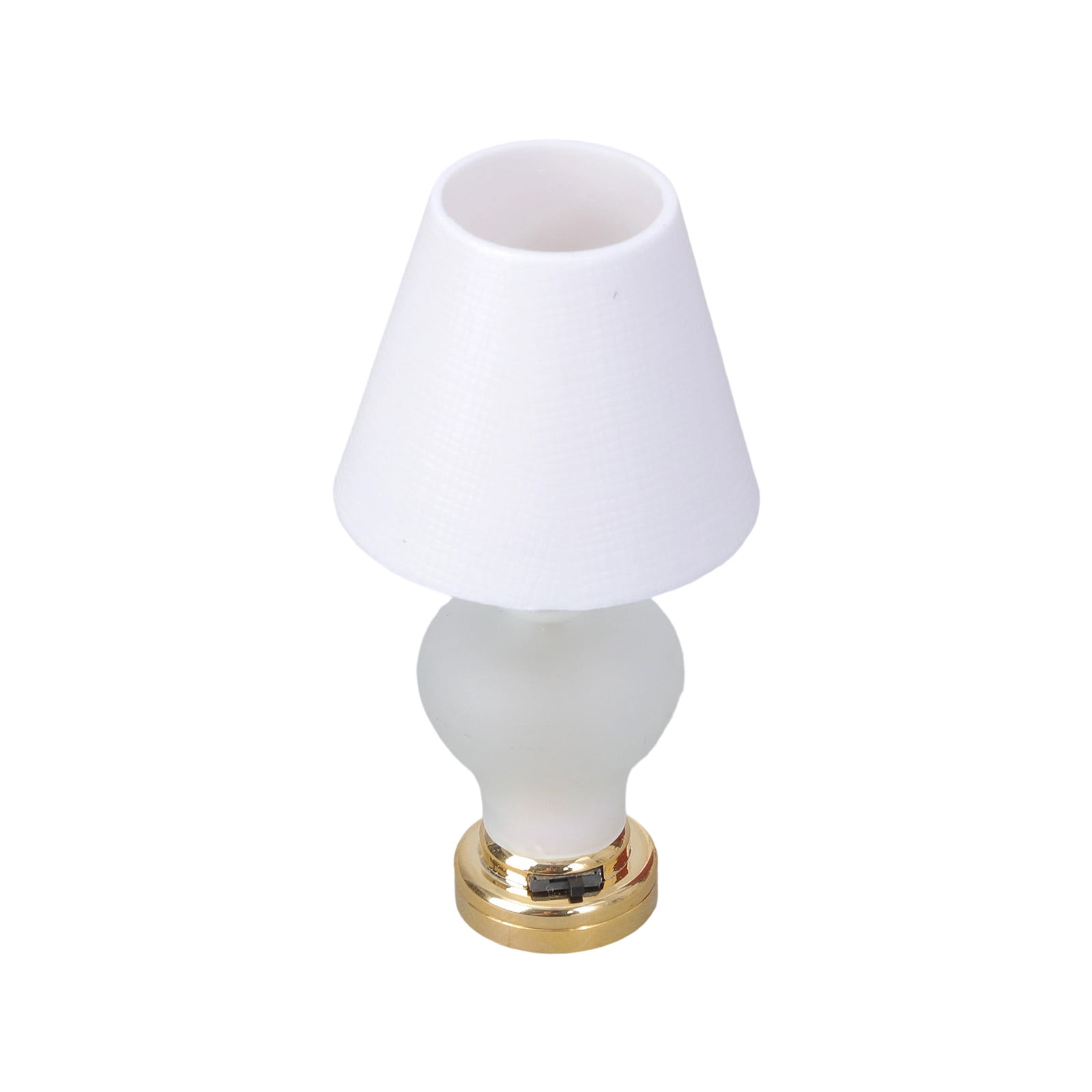 Living Room White Table Lamp Figure Model Realistic Lampshade Vintage ...