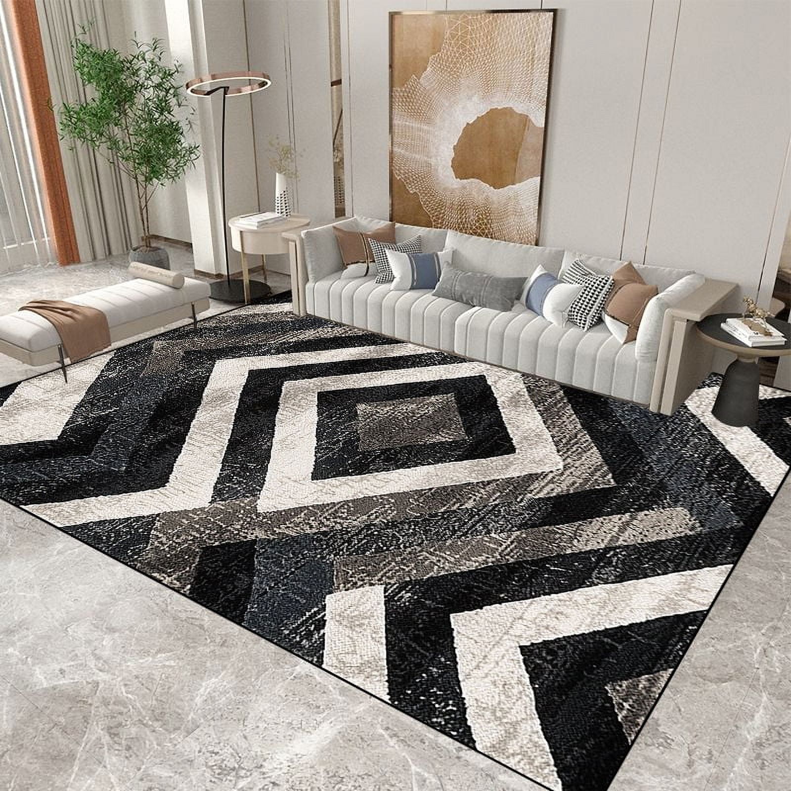 Living Room ration Carpets Light Luxury Geometry Rugs Modern Home Sofa ...
