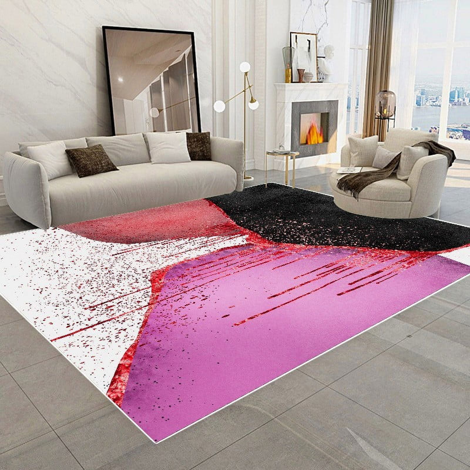 Living Room ration Gold Carpets Coffee Table Sofa Side Floor Mat Hall ...