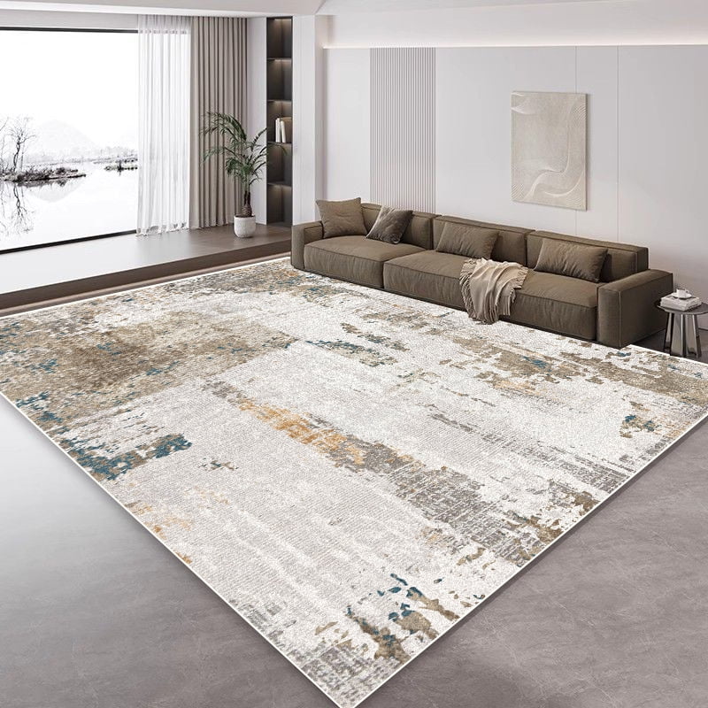 Living Room ration Grey Carpet Modern Home Abstract Carpet Light Luxury ...