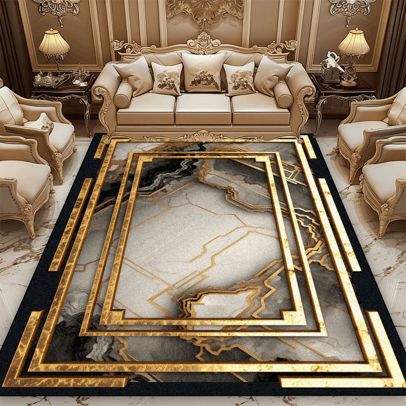 Living Room ration Luxury Carpets Hall Sofa Area Abstract Carpet Home ...