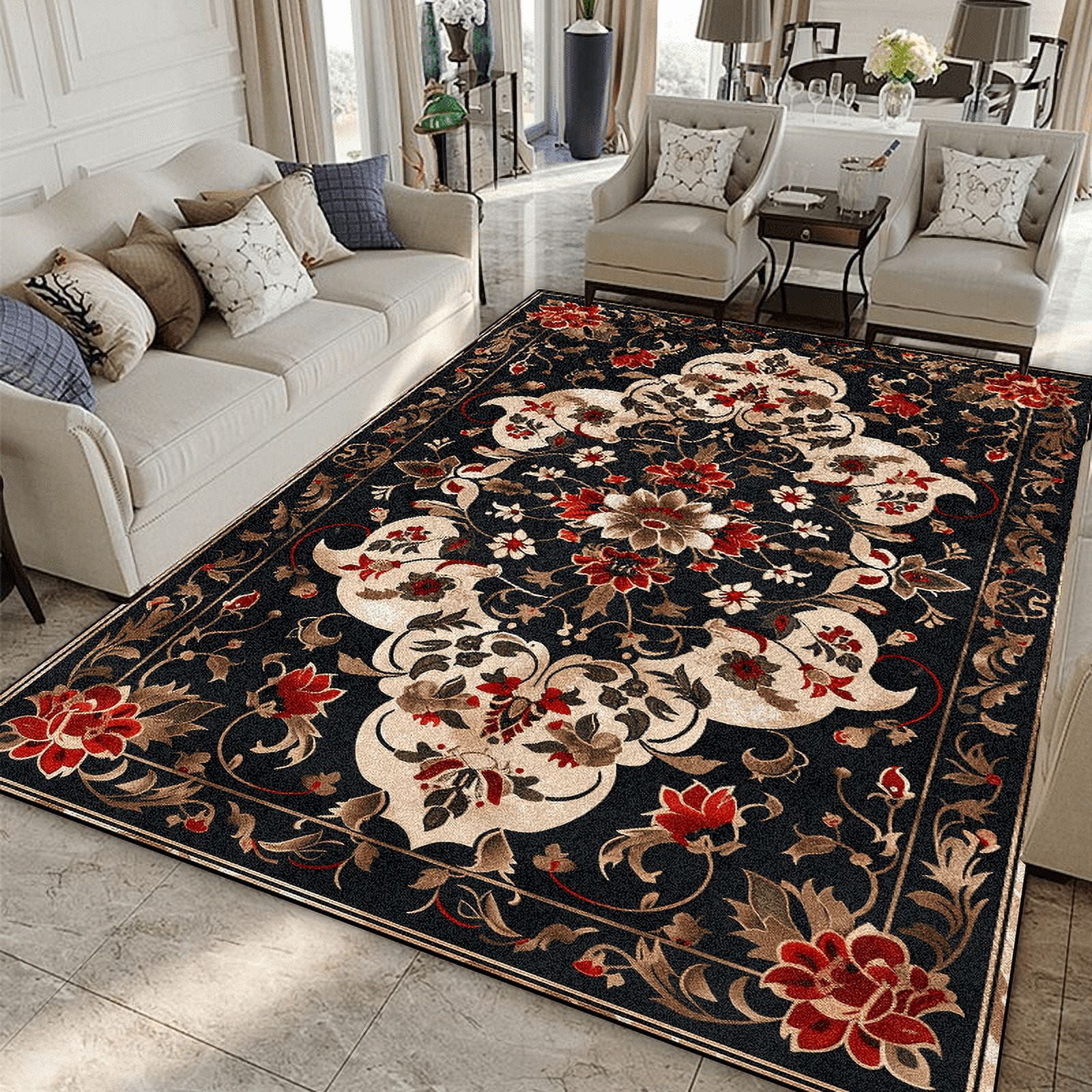 Living Room ration Persian Carpet Home Retro Large Area Rugs Hall Sofa ...