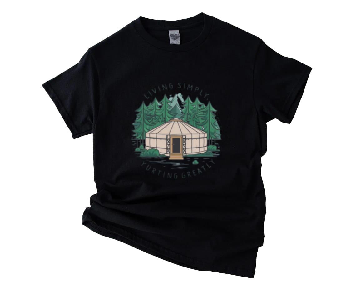 Living Simply Yurting Greatly Funny Yurt Life Camping Glamping Unisex T ...