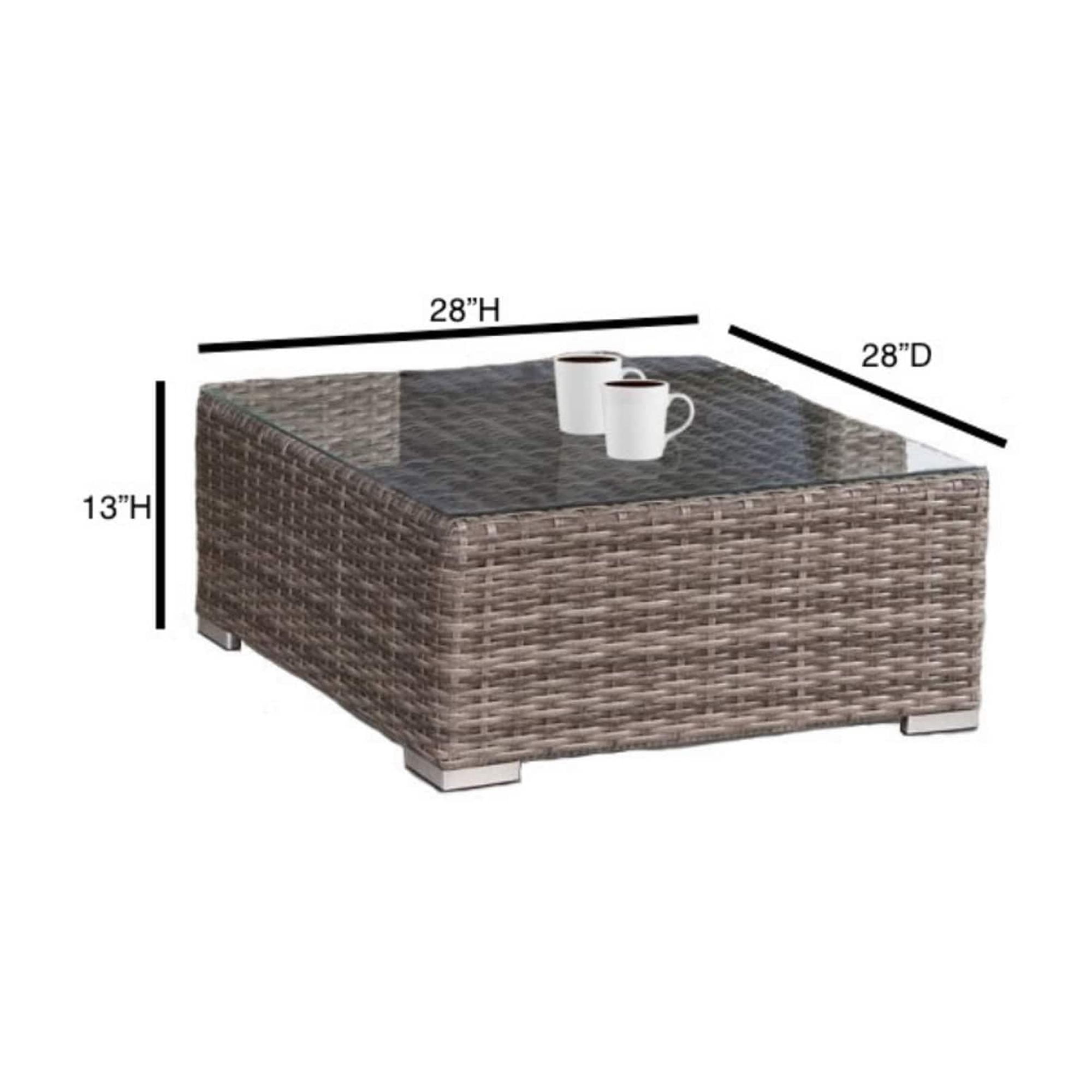 Living Source International 7-Piece Rattan Sectional Set plus Cushions ...