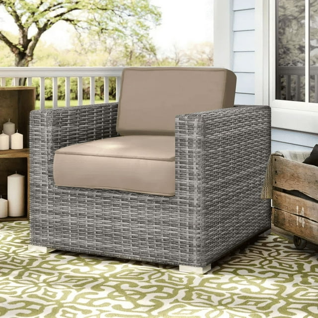 Living Source International Fully Assembled Patio Chair with Cushions ...