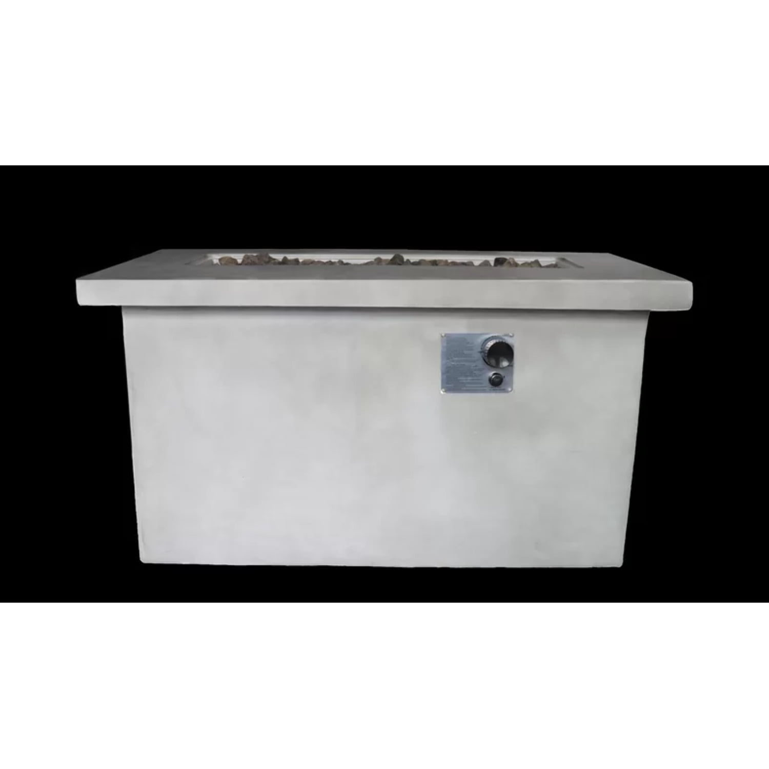 Living Source Santiago Cast Concrete Tank Fire Pit Table for Garden ...