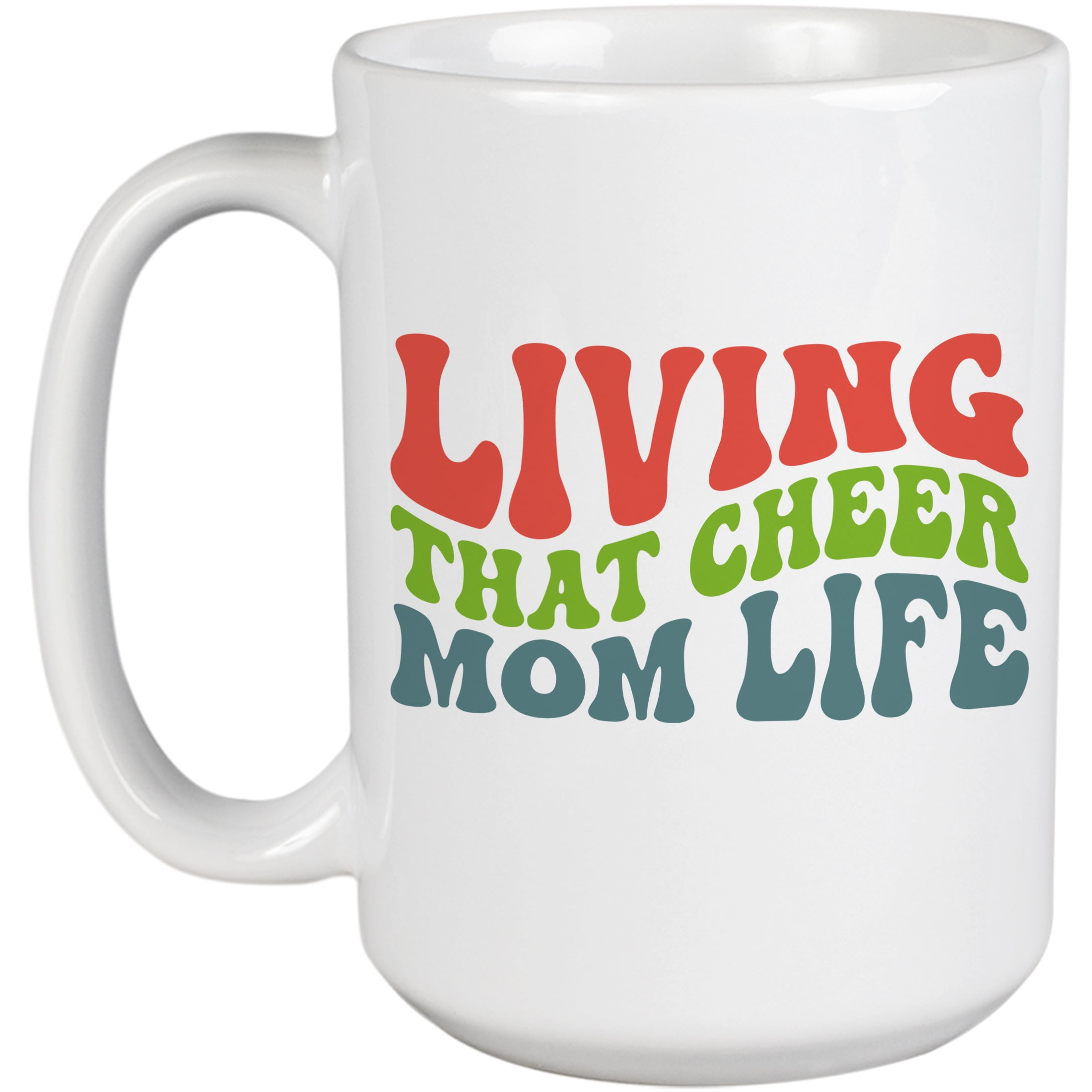 Living That Cheer Mom Life, Mother of a Cheerleader Themed, Groovy ...