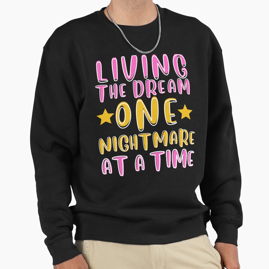 Living The Dream One Christmas Night At A Time Retro Vintage Funny ...