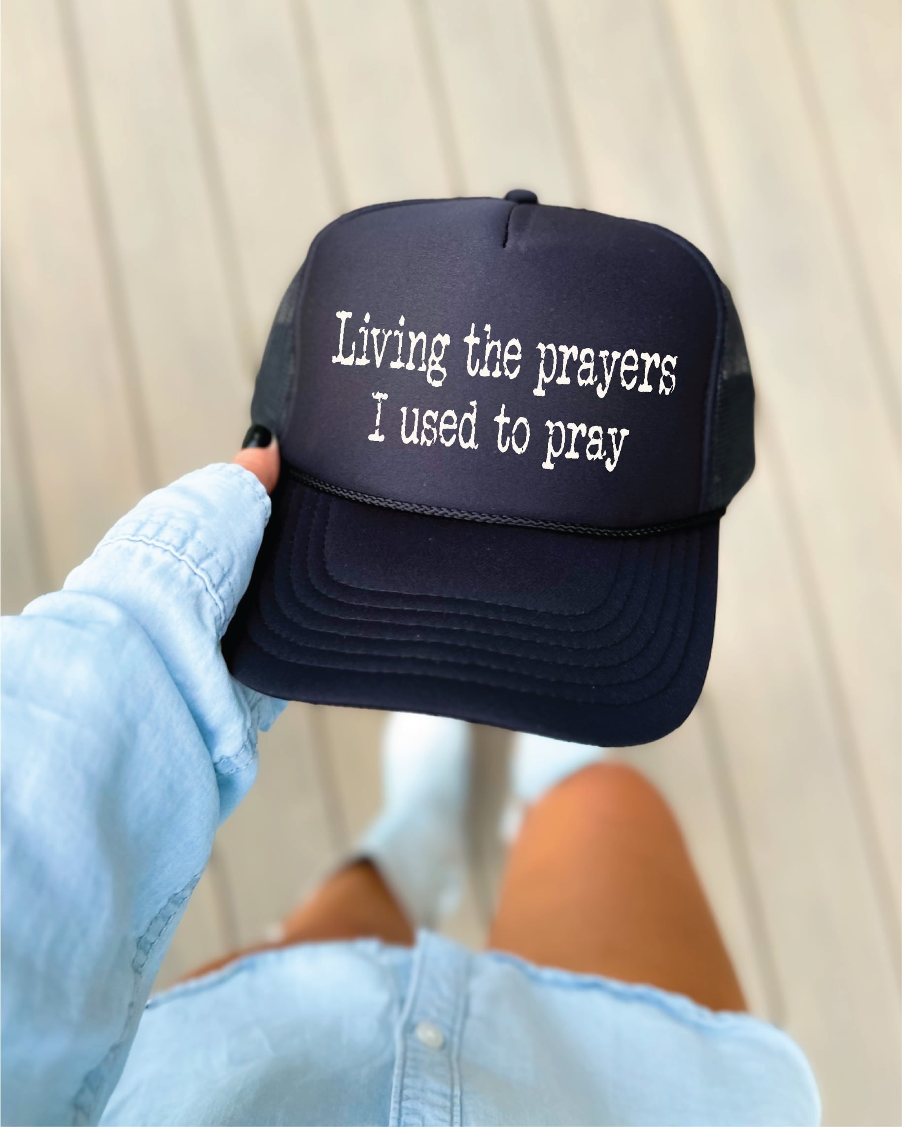 Living The Prayers Black Unisex Otto Trucker Hat - Walmart.com