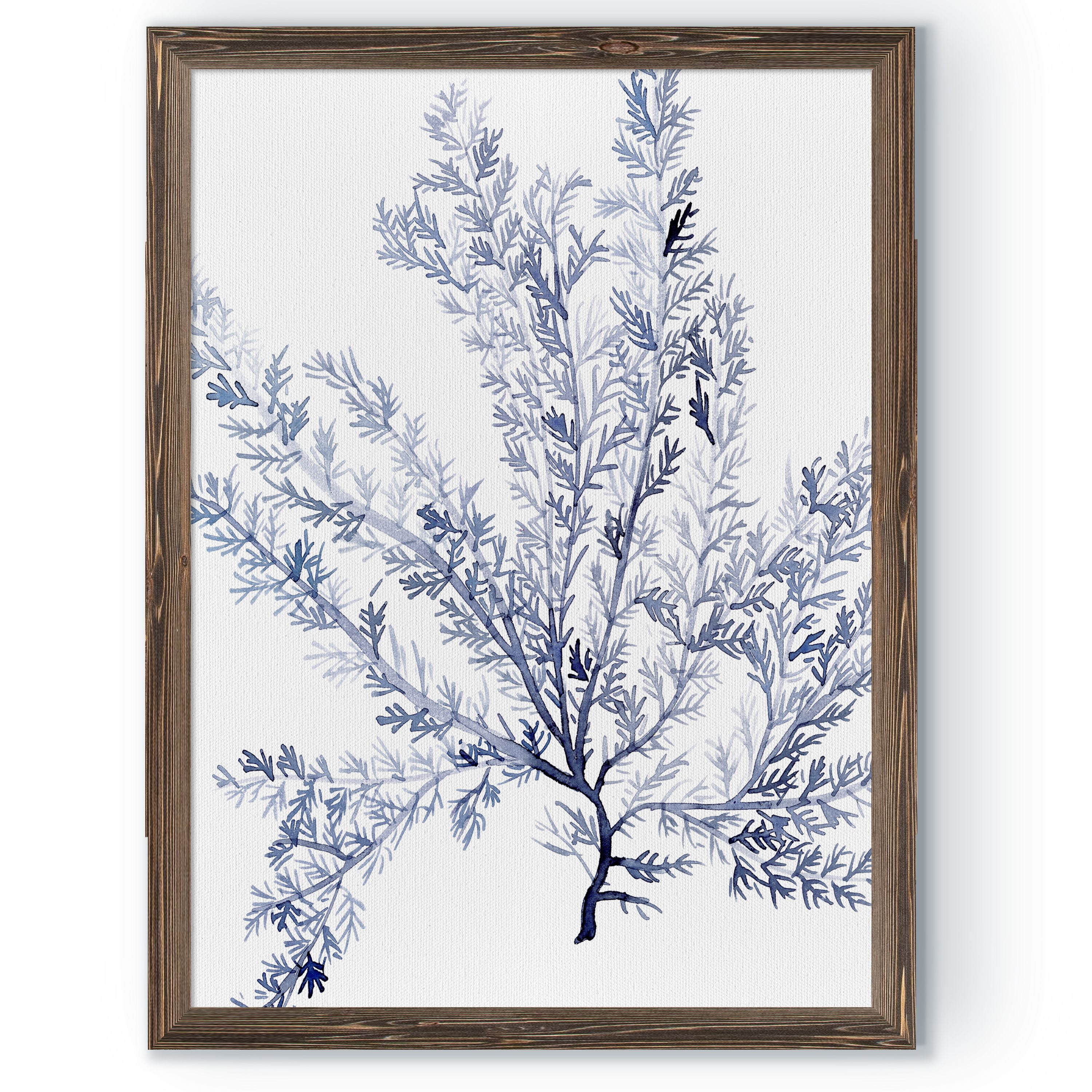 Living Under Sea I - Barnwood Framed Canvas - 17 x 20 - Walnut ...