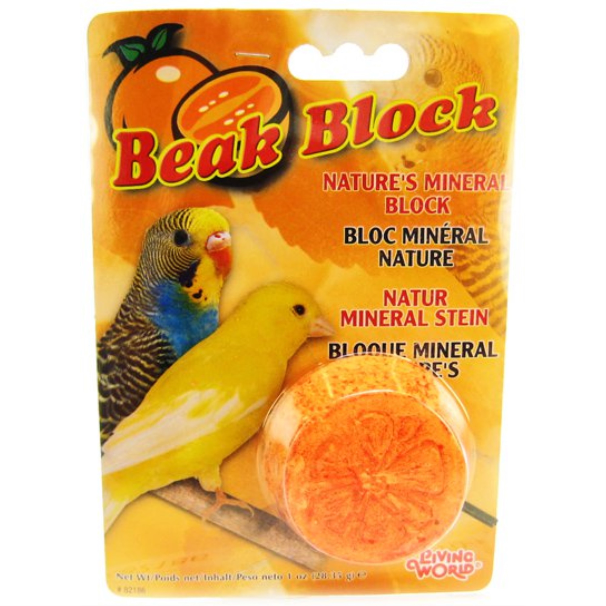Living World Beak Block with Minerals Orange - Walmart.com