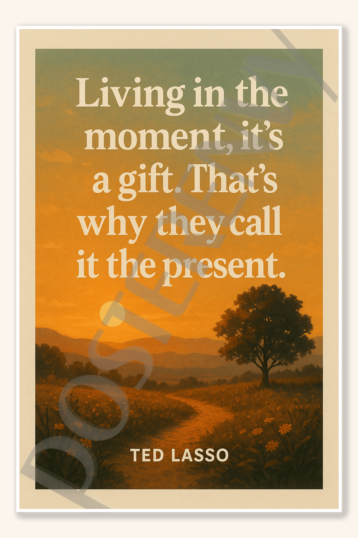 Living in the moment it's a gift That's why they call it the present ...