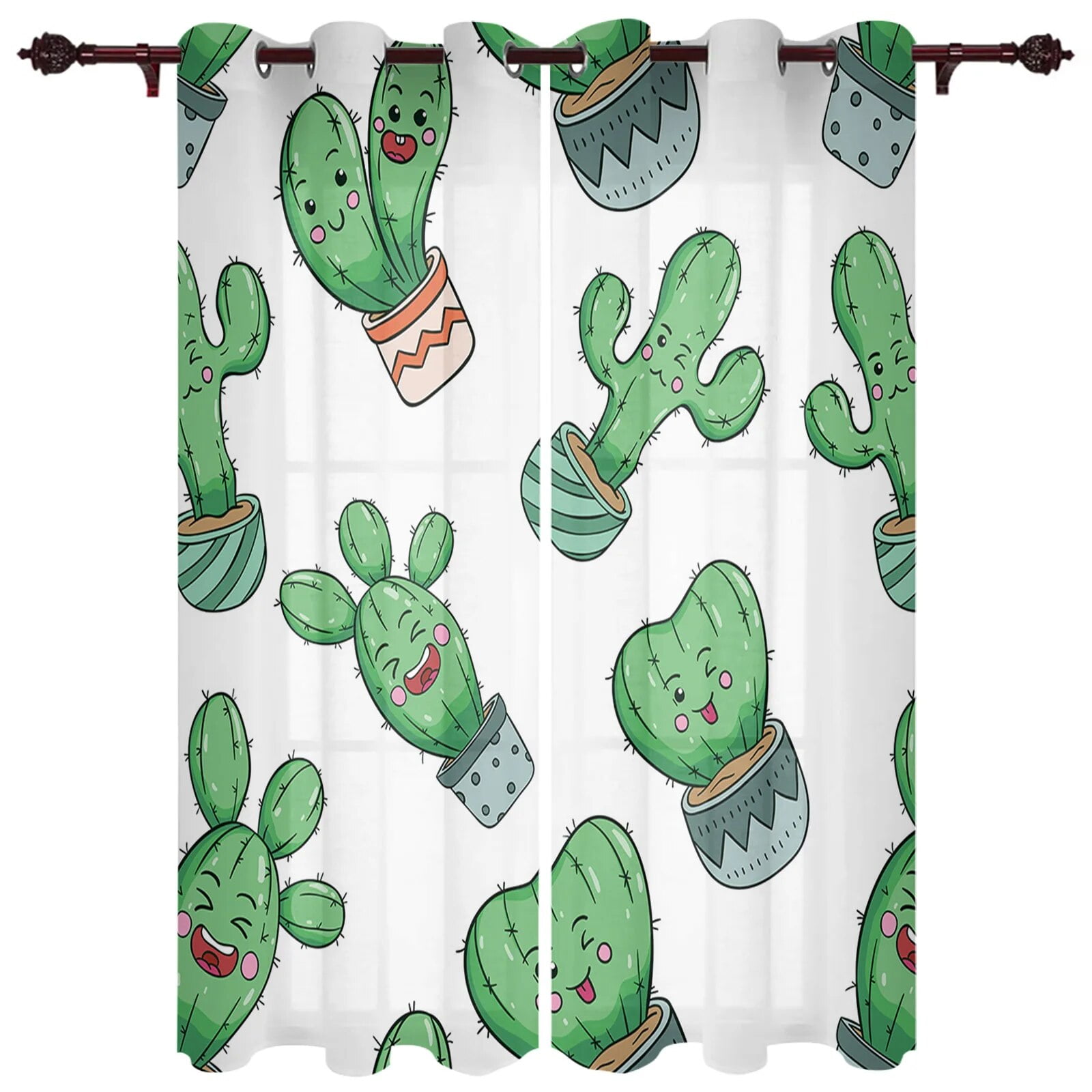 Living room curtains Summer Tropical Fruit Color Large 2 panels set ...