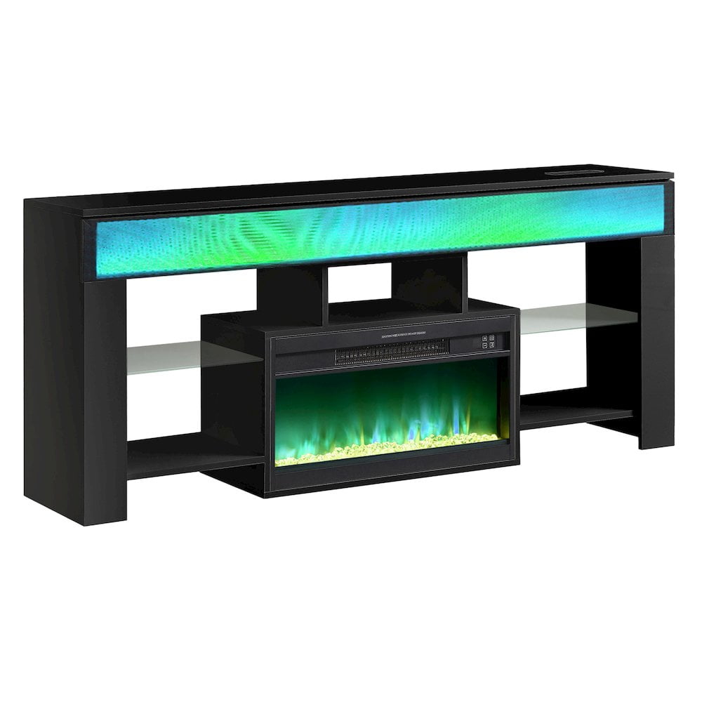 LivingEssentialsCorp. Neo 62" Console with Speaker Bar with Built-in 26 ...