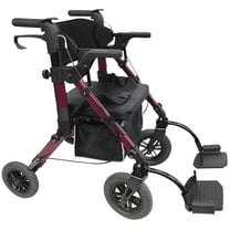 Drive Medical Duet Wheelchair Walker Rollator Combo, Terrain Mobility ...