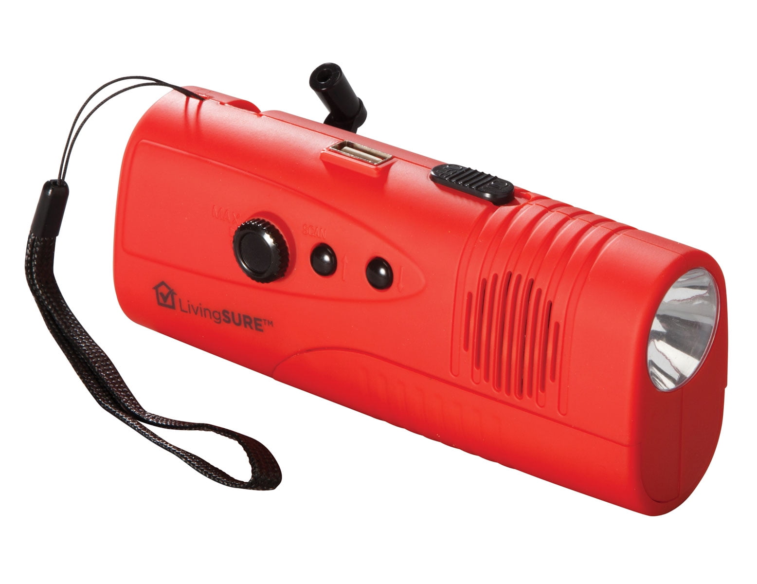 LivingSURETM Emergency Flashlight Radio Deluxe - Walmart.com