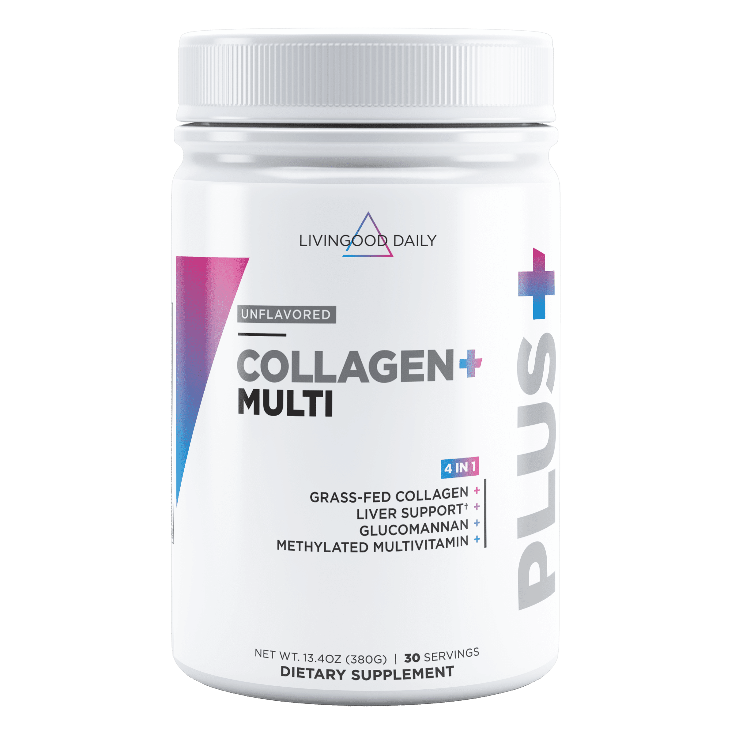 Livingood Daily Collagen + Multi - Hydrolyzed Collagen Peptides Powder ...