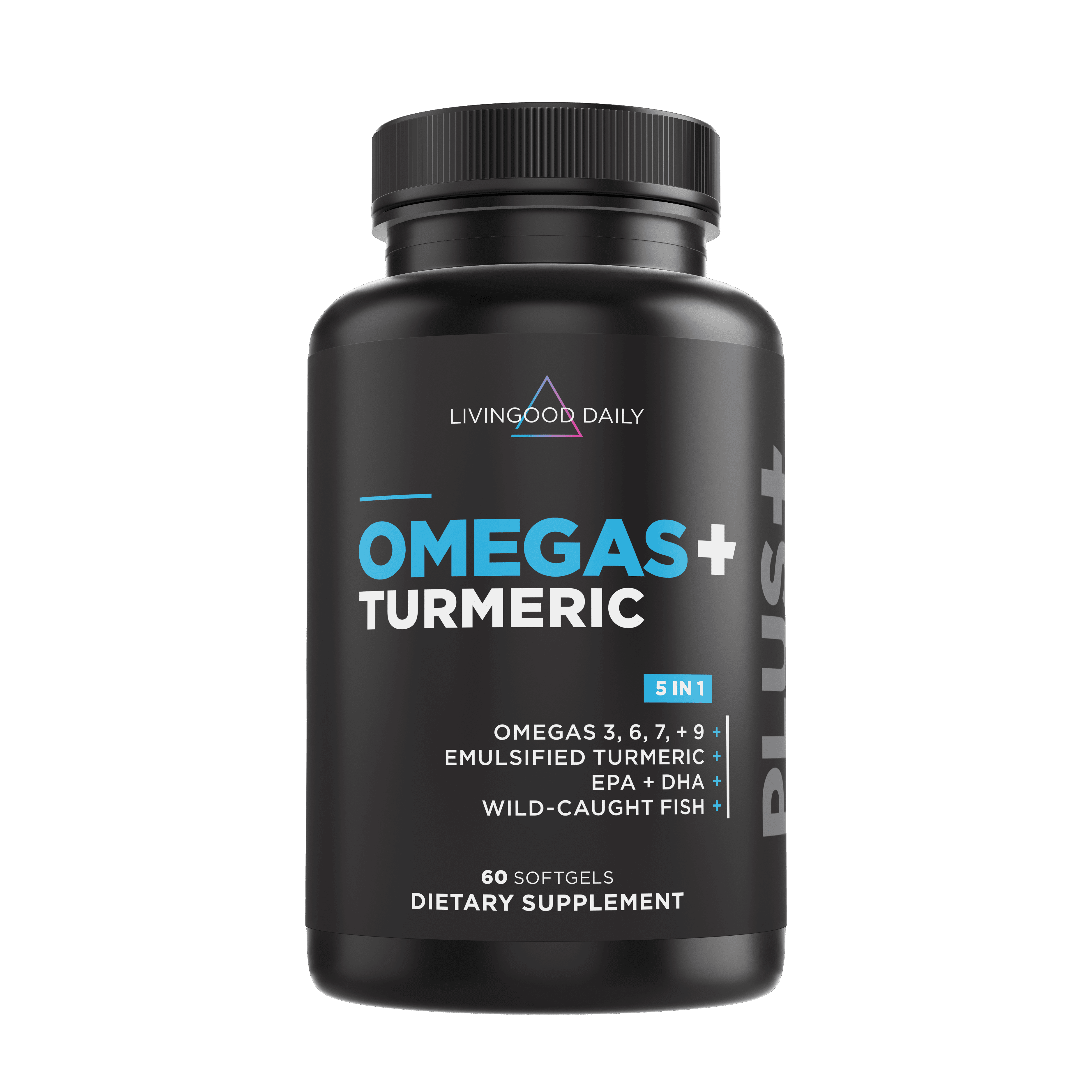 Dr. Livingood Daily Omegas plus Turmeric, Omega 3-6-7-9 Softgels, EPA ...