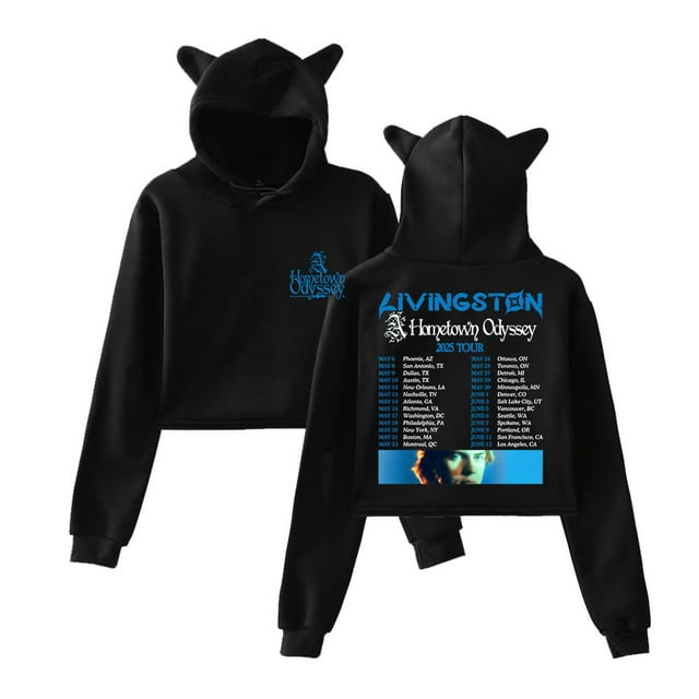 Livingston A Hometown Odyssey Tour 2025 Merch Pullover Female Cat Ears ... Livingston A Hometown Odyssey Tour 2025 Merch Pullover Female Cat Ears ...