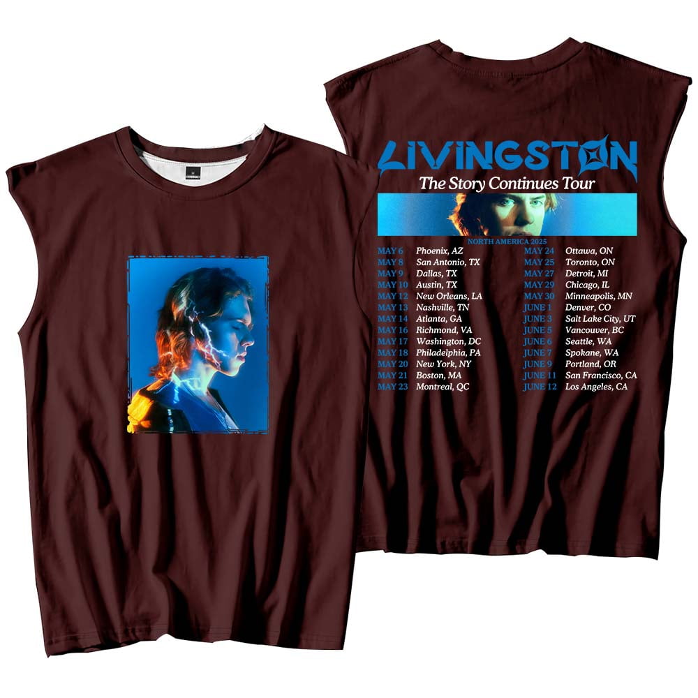 Livingston The Story Continues Tour 2025 Merch Tank Tops Sleeveless ...