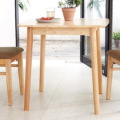 Livinia Aslan 29.5" Malaysian Oak Square Wooden Dining Table/Small ...
