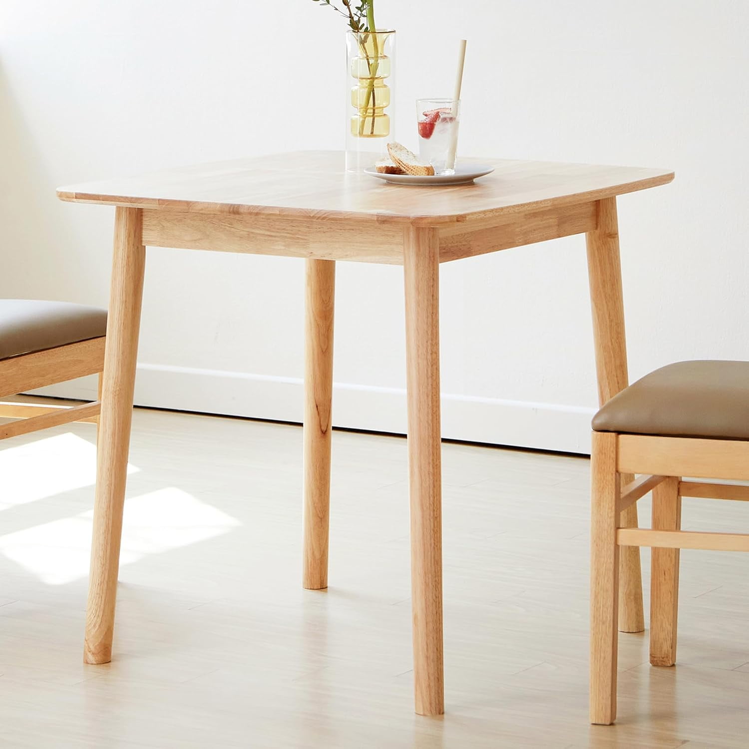Livinia Aslan 29.5" Malaysian Oak Square Wooden Dining Table/Small ...