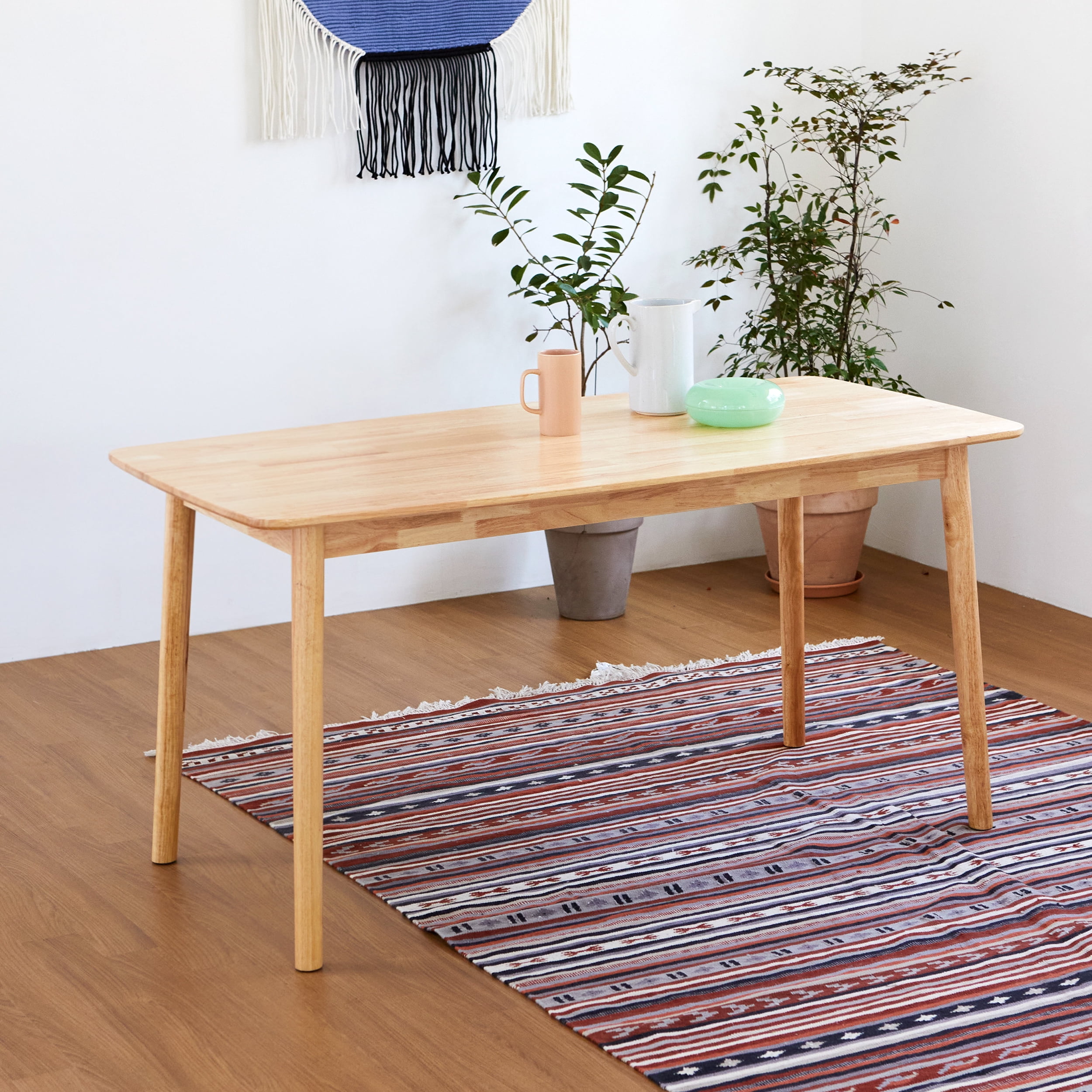 Livinia Aslan 59" Large Wooden Dining Table/Mid Century Modern ...